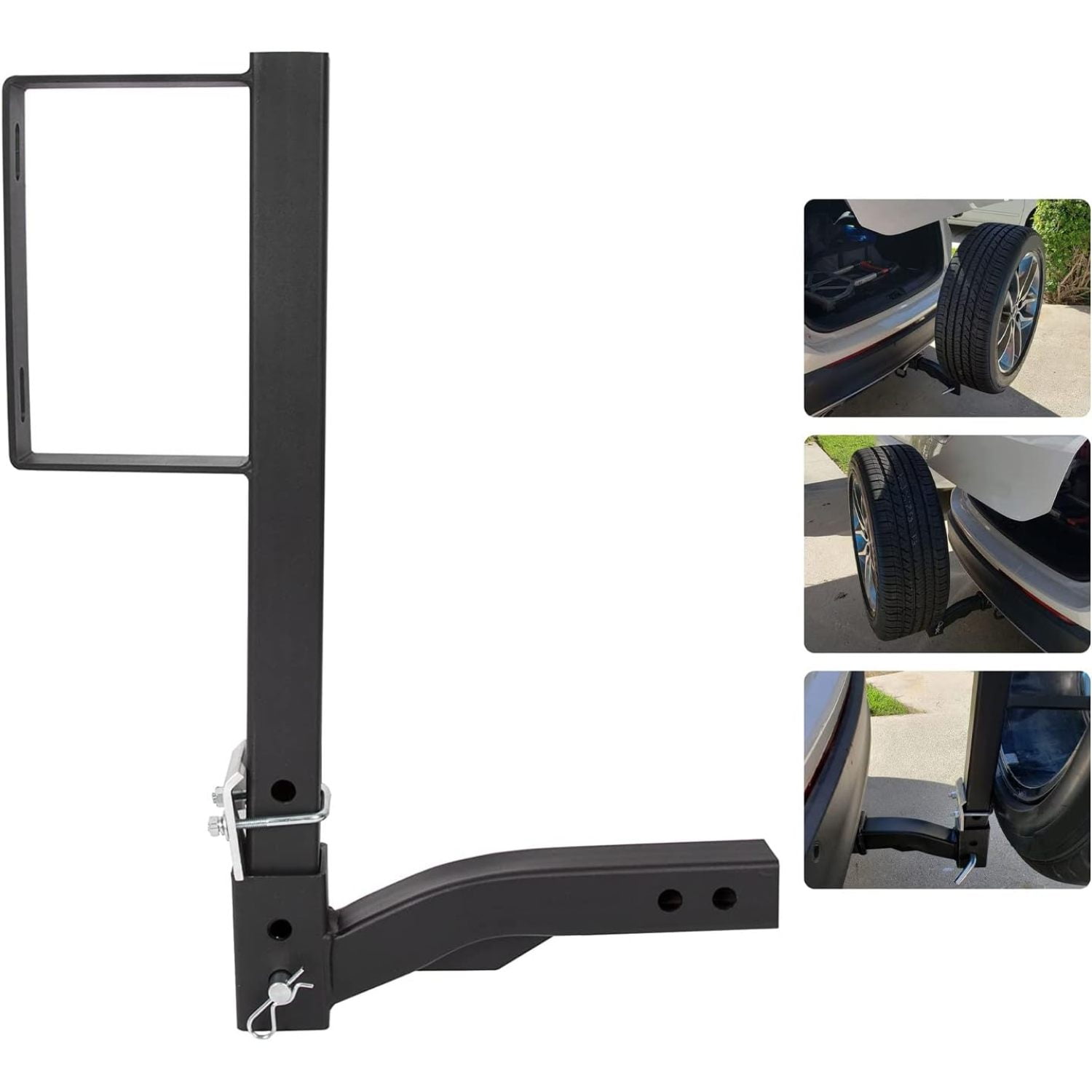 ECOTRIC Spare Tire Mount Carrier 24-Inch Universal Fit for SUV ATV UTV ...