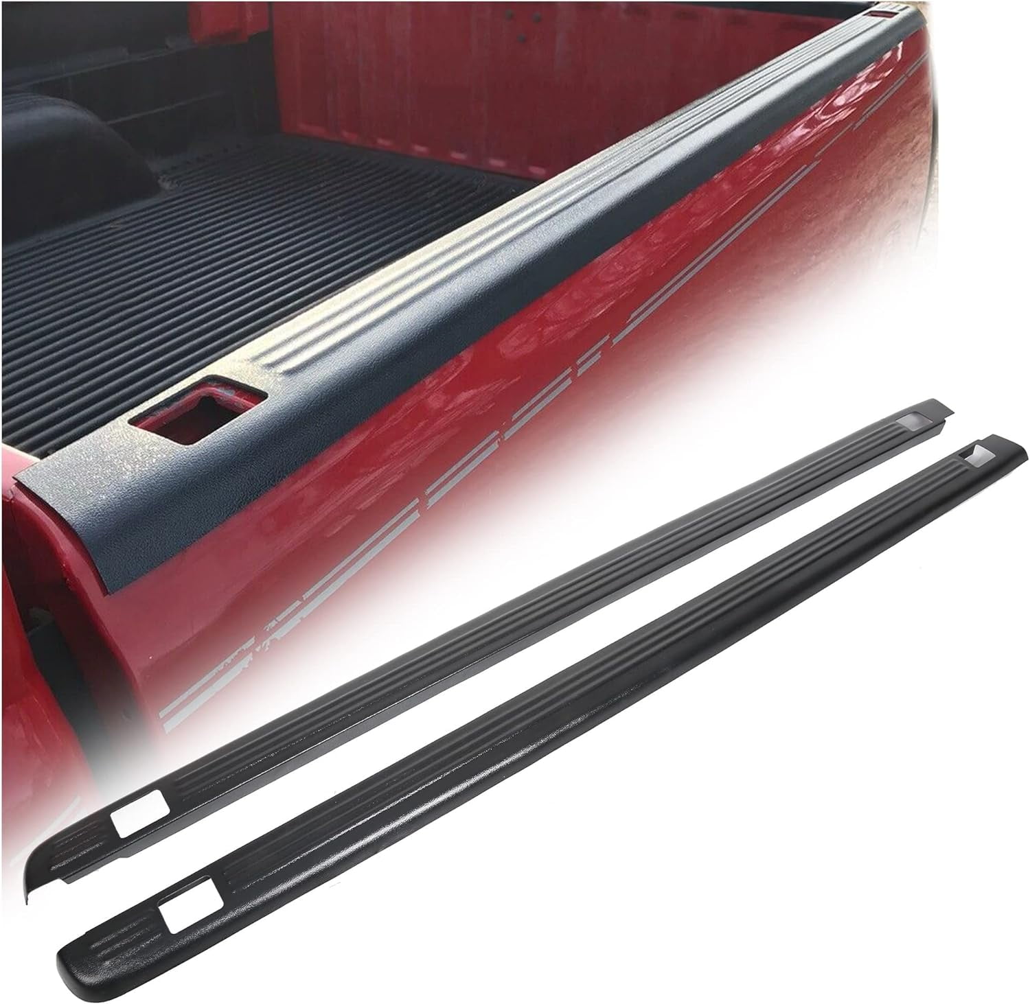 ECOTRIC Truck Bed Rail Caps W/Holes Compatible with 1999-2006 Chevrolet ...