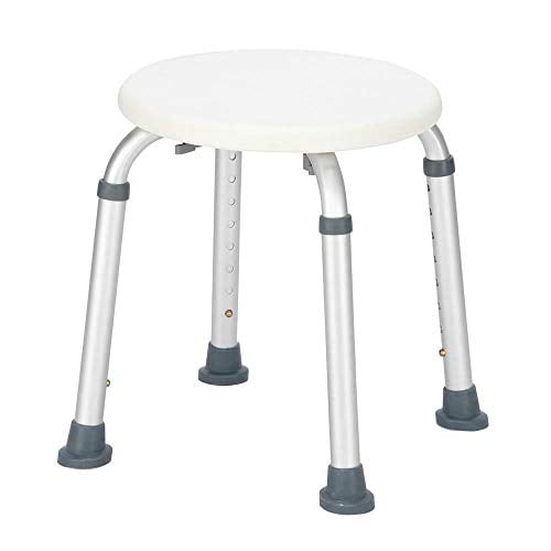 ECOVOX Adjustable Medical Shower Chair Height Bath Stool Tub Seat White ...