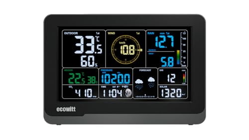 ECOWITT WS3910 Weather Station Display Console, with 7.5'' LCD Large ...