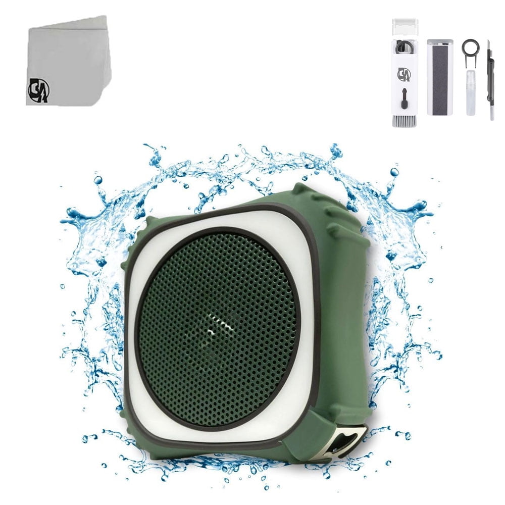 ECOXGEAR EcoEdge Pro Bluetooth Speaker, Siri & Google Voice Assistant, Green with BOLT AXTION ...