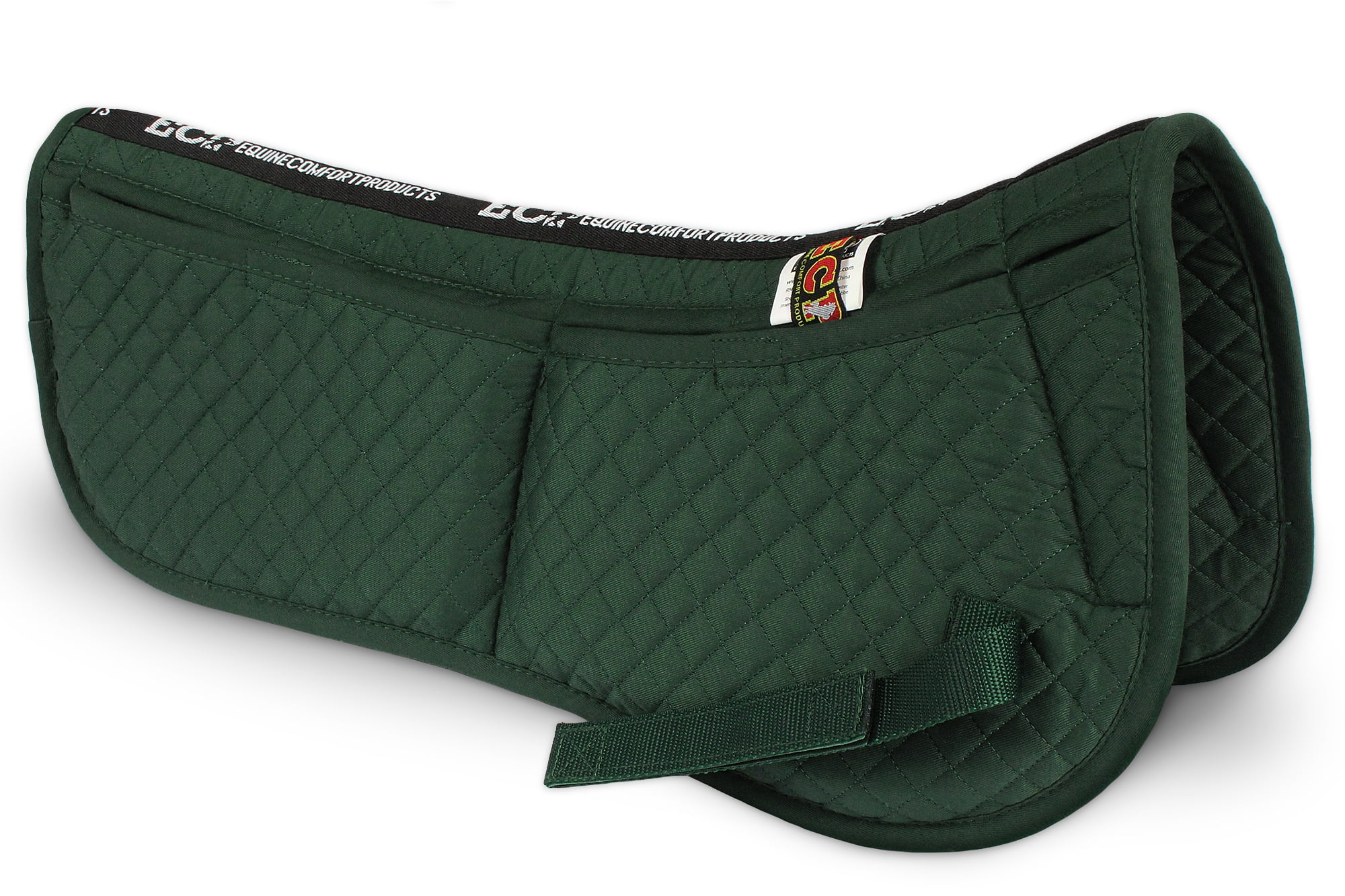 ECP Equine Comfort Products Correction Half Saddle Pad, Hunter Green ...