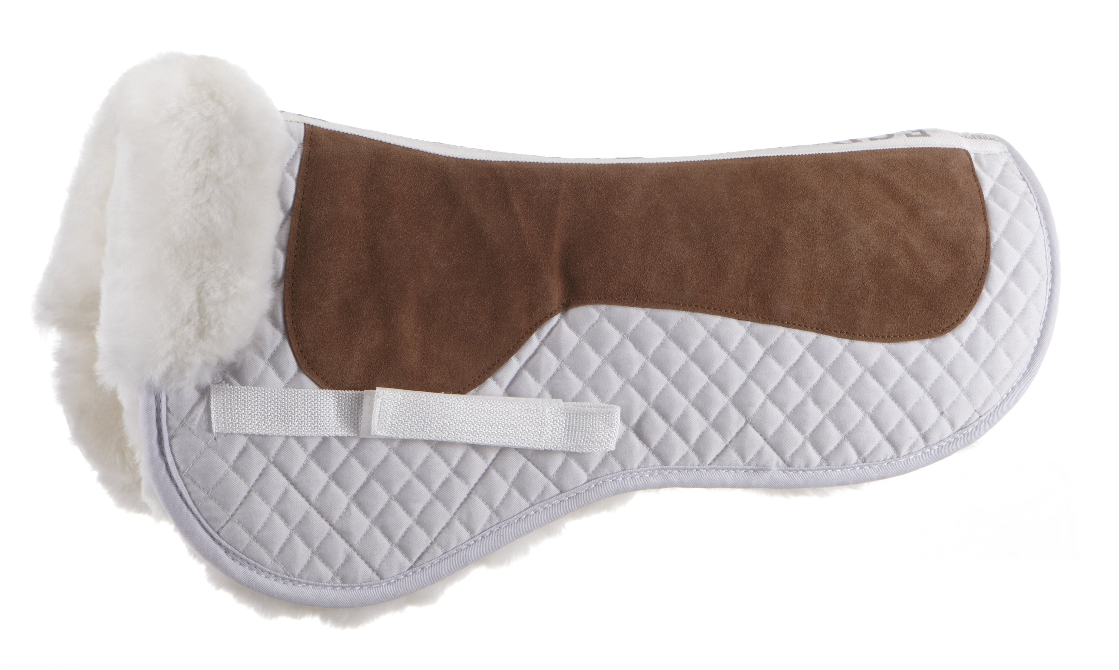 ECP Sheepskin Classic Suede Top Half Saddle Pad - Medium - White ...