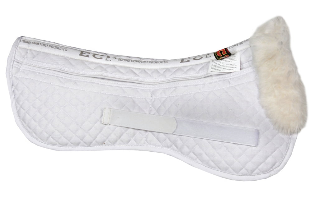 ECP Sheepskin Correction Half Saddle Pad - White - Walmart.com