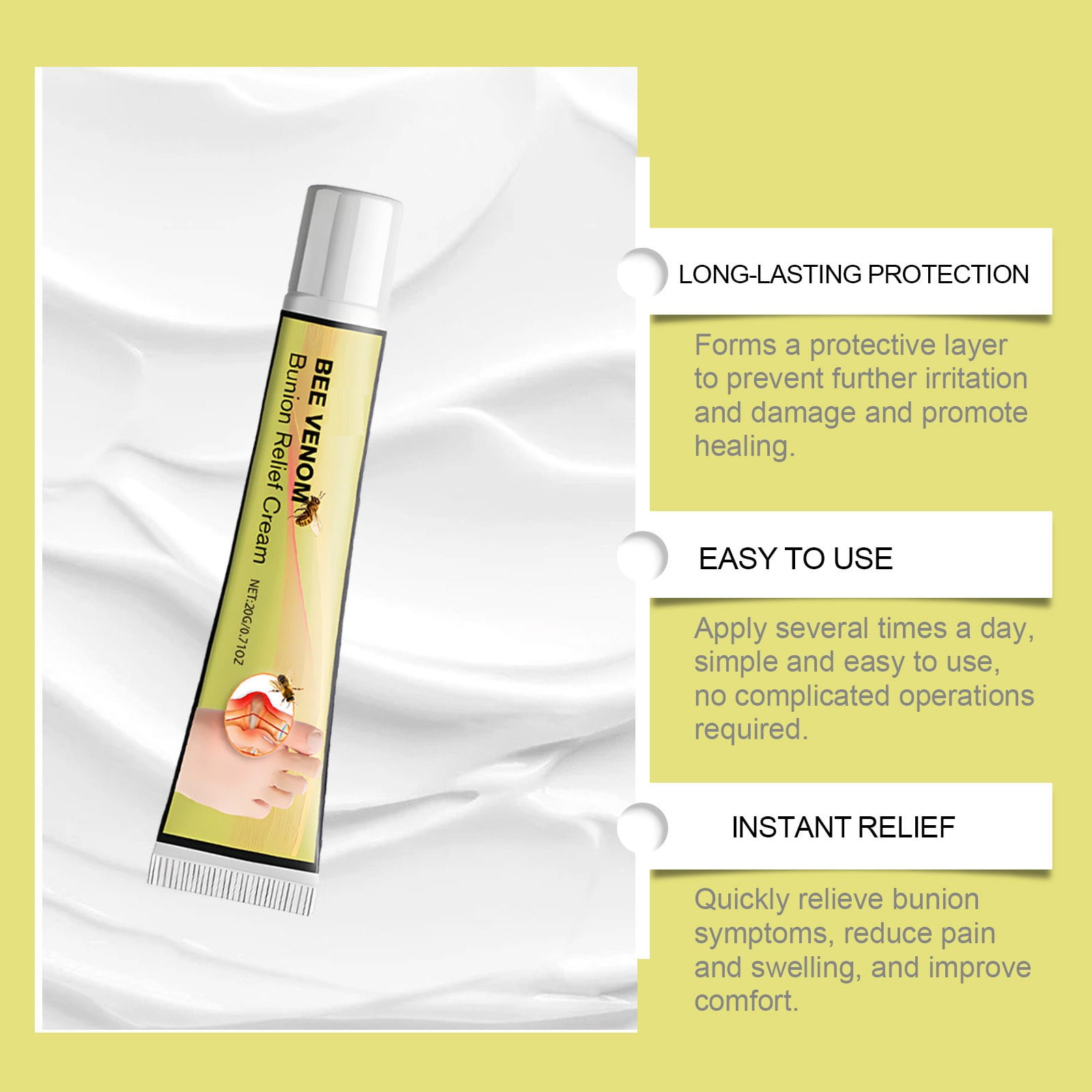 ECPECAD 1PCS Bunion Paste,Natural Bunion Relief Paste With Arnica ...