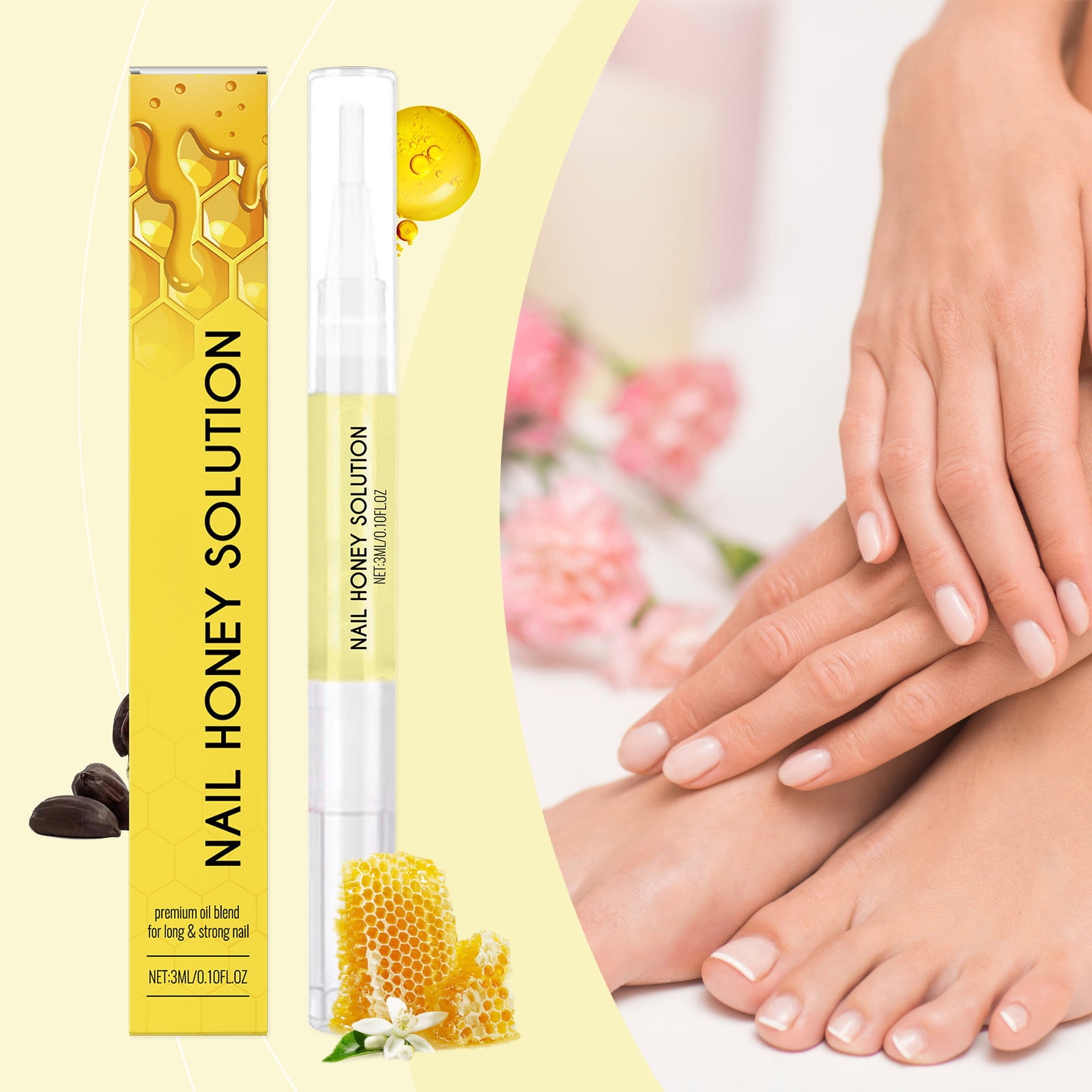ECPECAD 3mlNail Honey Solution;Nail Care Solution; Cuticle Softening Nail Care Solution ...