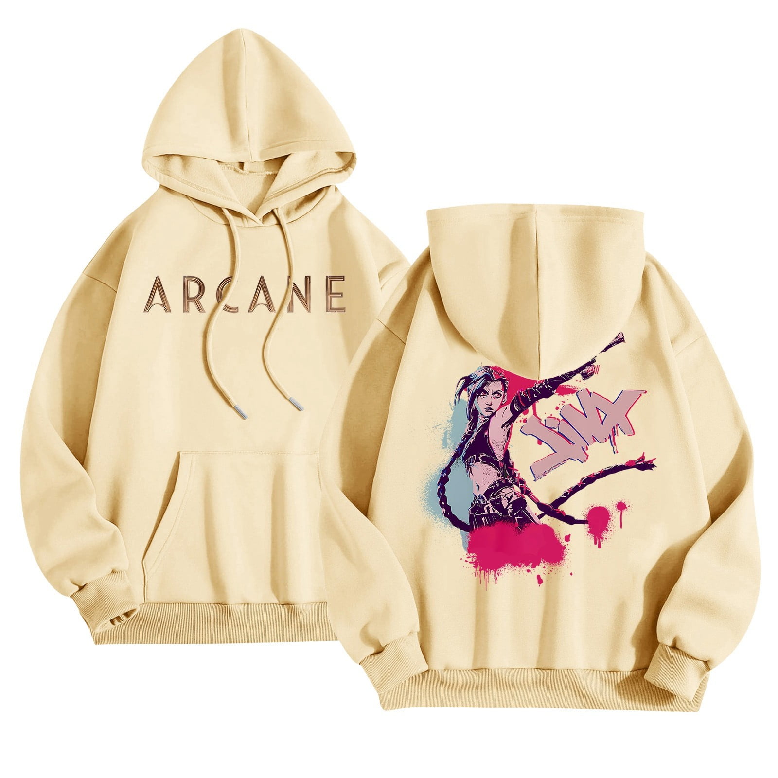 ECPECAD Arcane Jinx Hoodies Hot Anime Arcane Pullovers Unisex ...