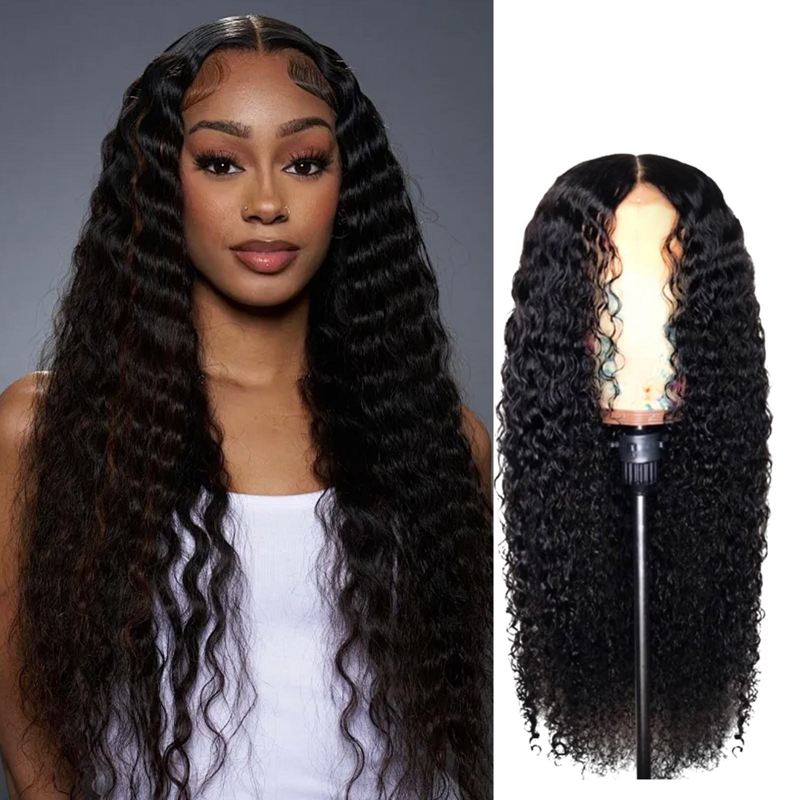 ECPECAD Corn Perm Long Curly Small Curly Wig European And American ...