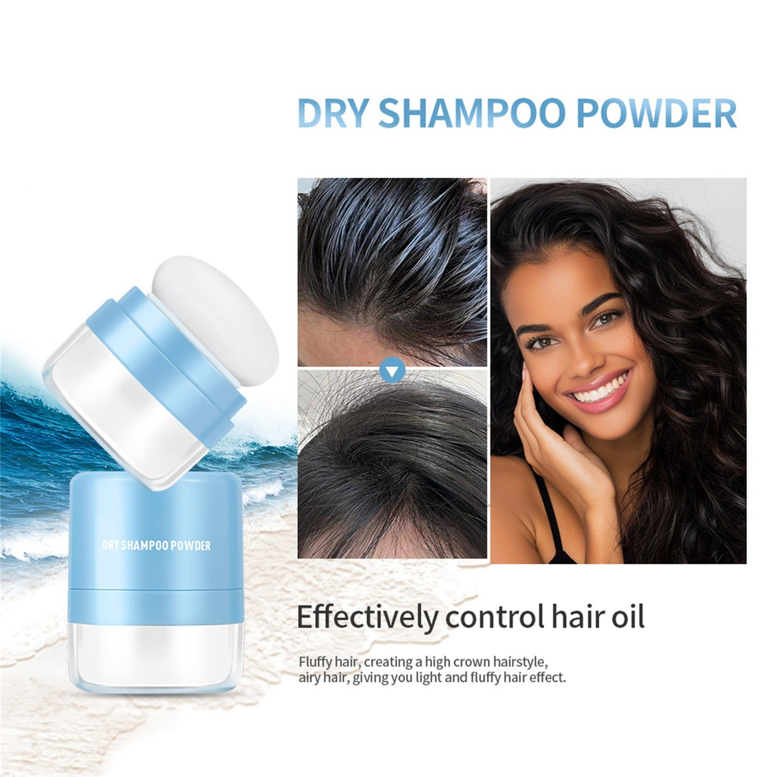 ECPECAD Dry Cleaning Hair Fluff Powder, Fluff Hair Fresh Hair Portable ...