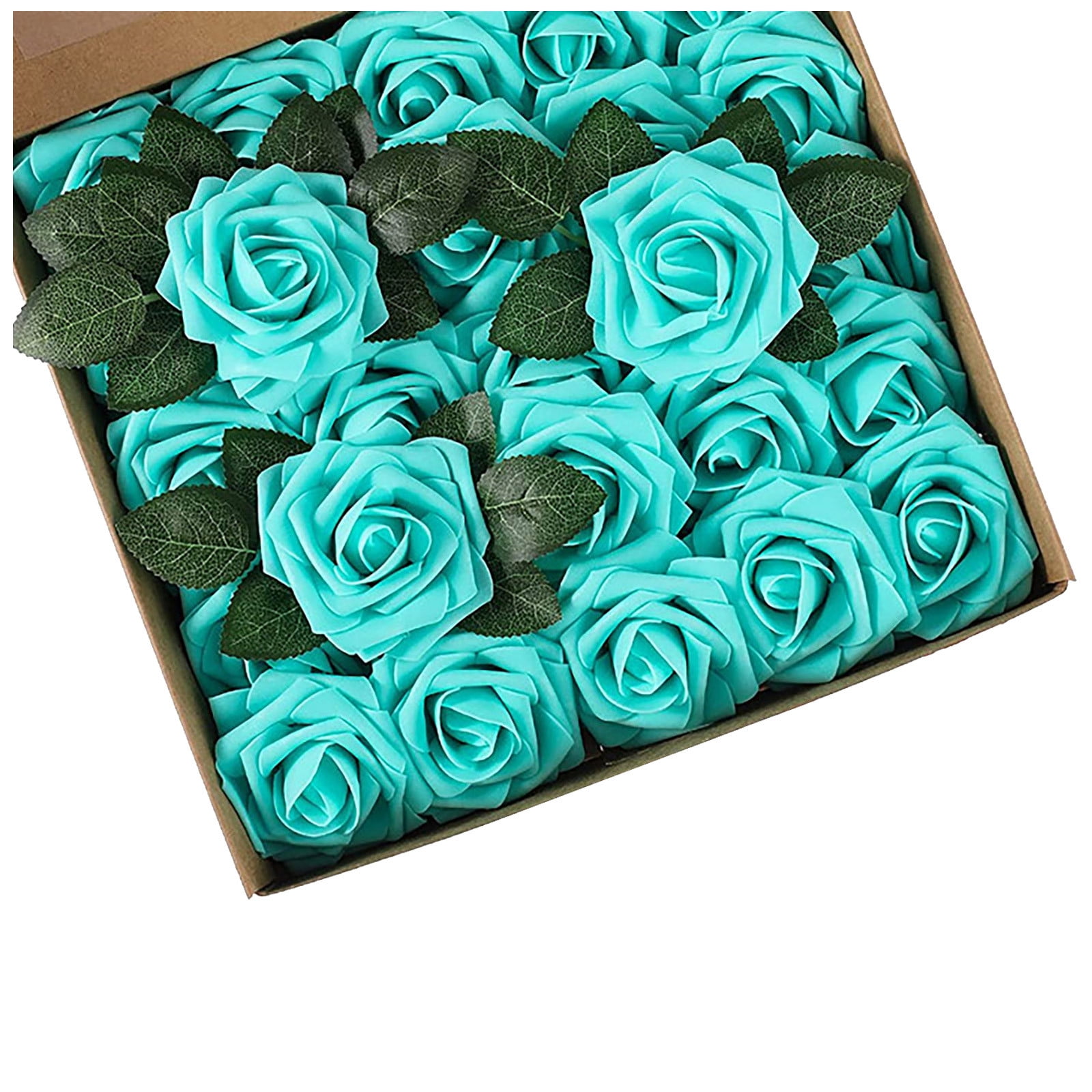ECPECAD Mother's Day Gift Roses Artificial Flowers 25pcs Realistic Fake ...