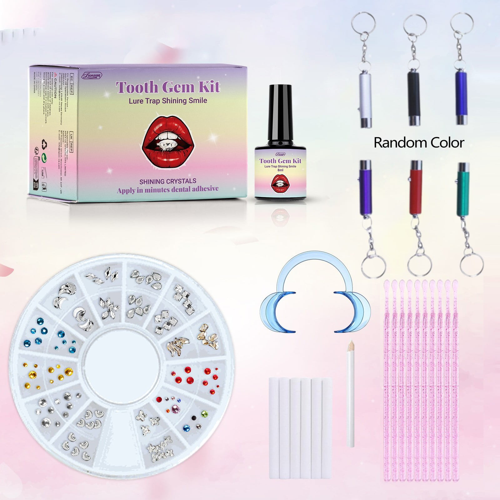 ECPECAD Tooth Diamond Kit,12 Shapes Diamond DIY Crystals Jewelry With ...