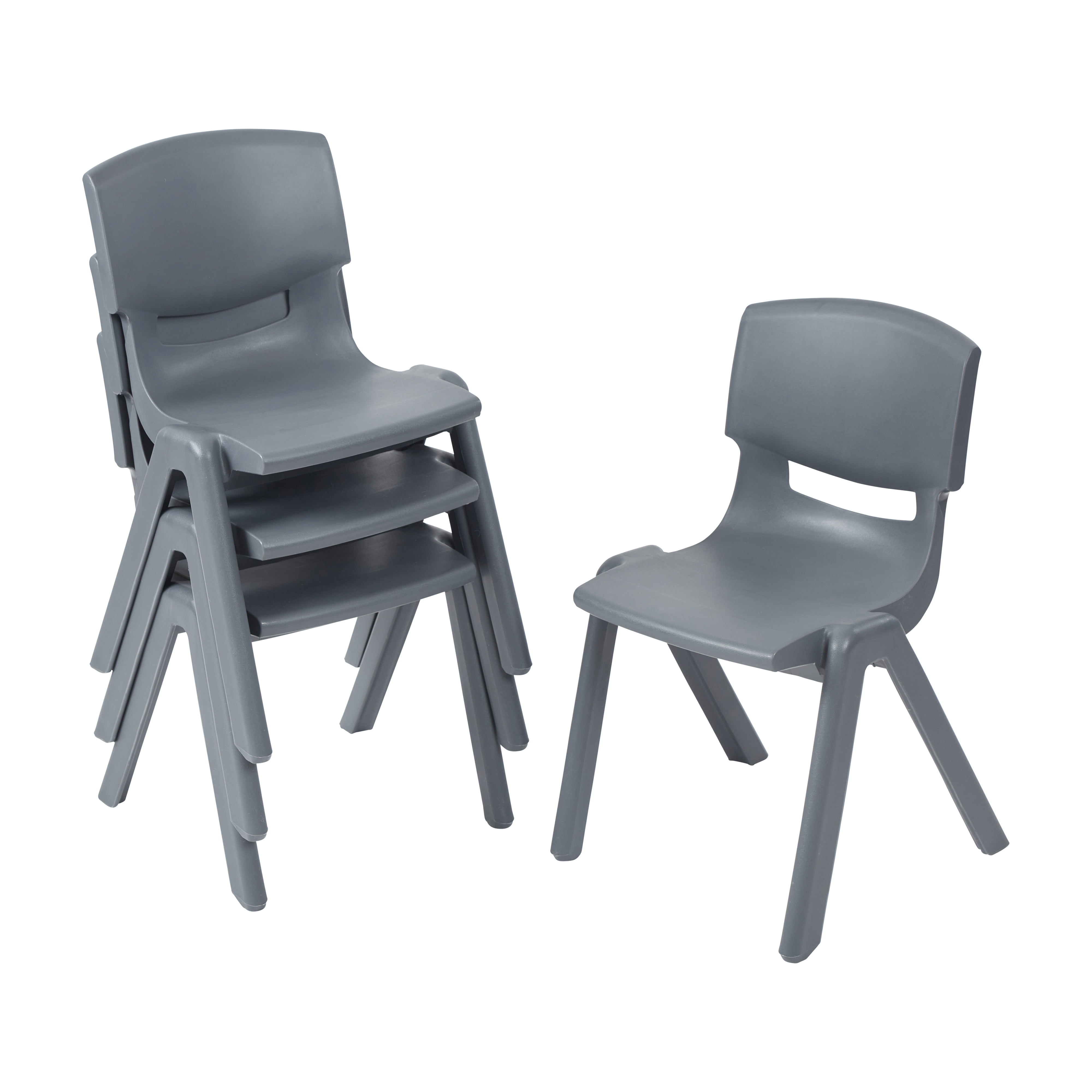 ECR4Kids 14in Stackable Plastic School Chair, Kids Classroom Furniture ...