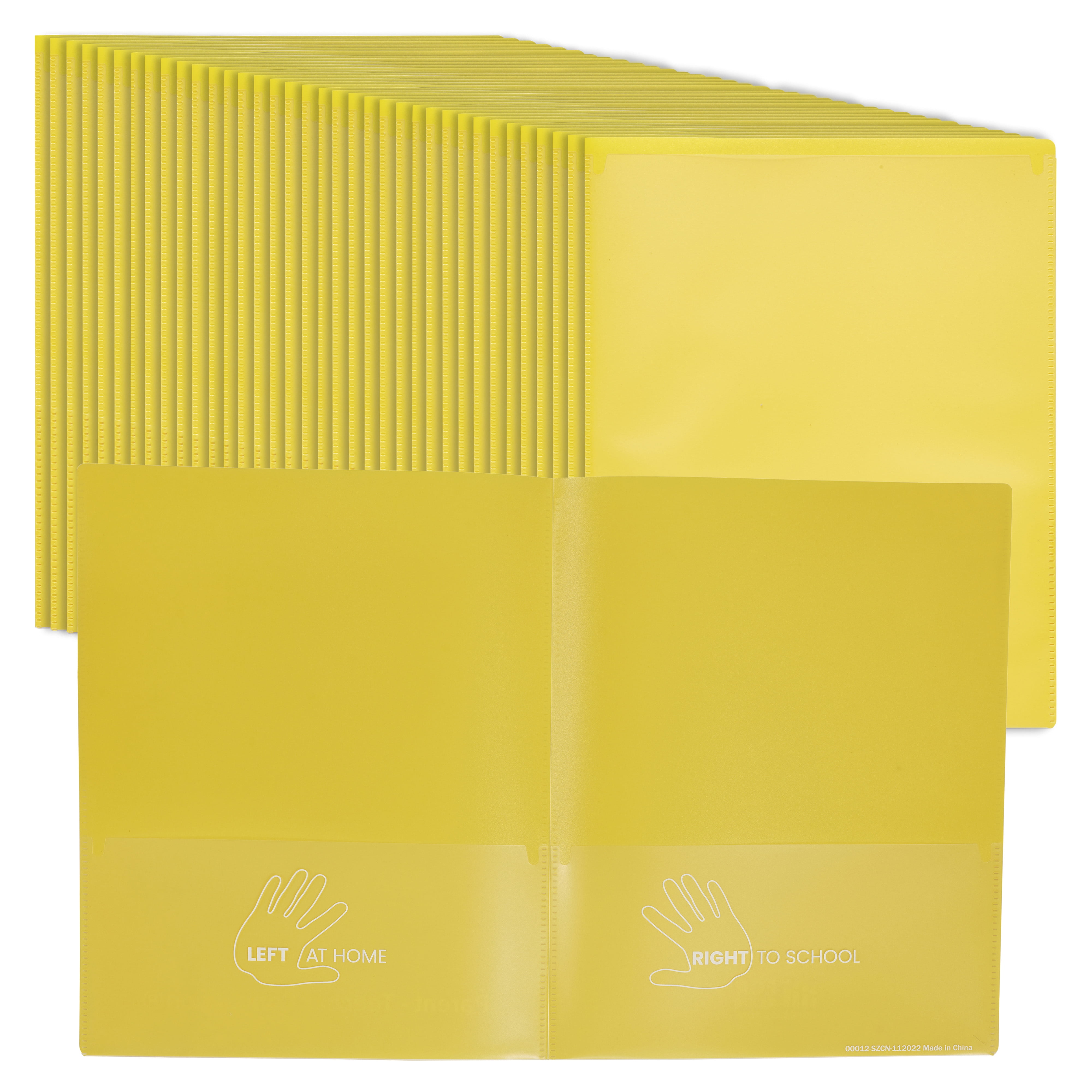 ECR4Kids 2-Pocket Parent-Teacher Classroom Communication Folder, Yellow ...
