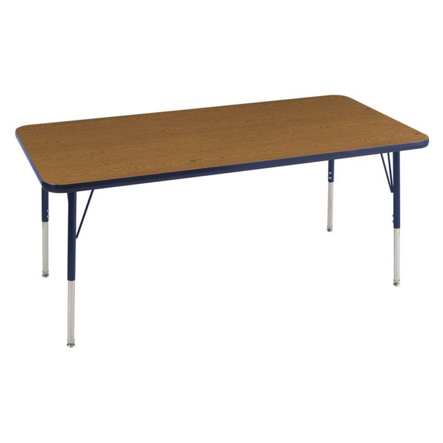 ECR4Kids 30" x 48" Rectangle Everyday T-Mold Adjustable Activity Table ...