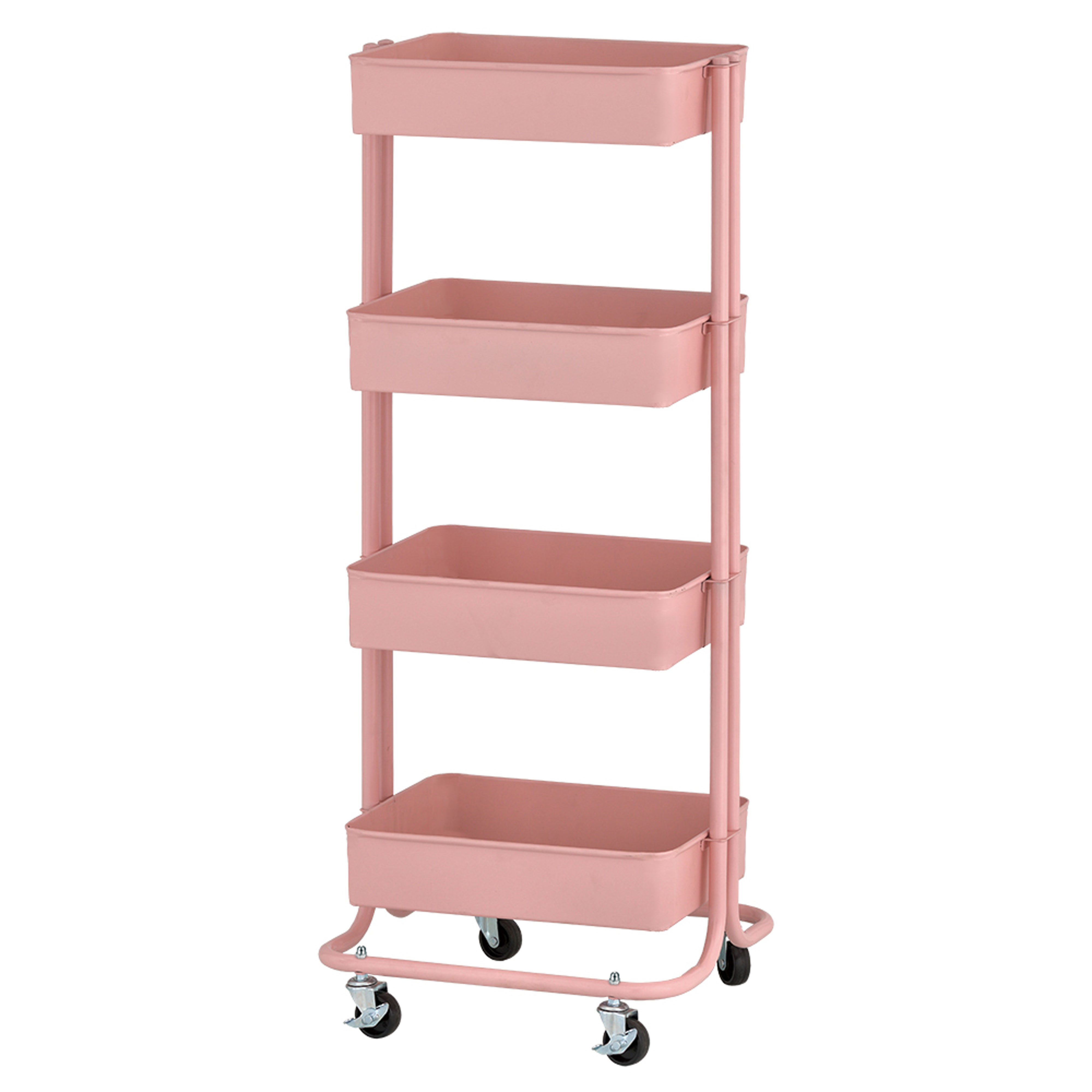Ameriwood Home Marshall 3 Shelf Metal Rolling Utility Cart, Teal ...
