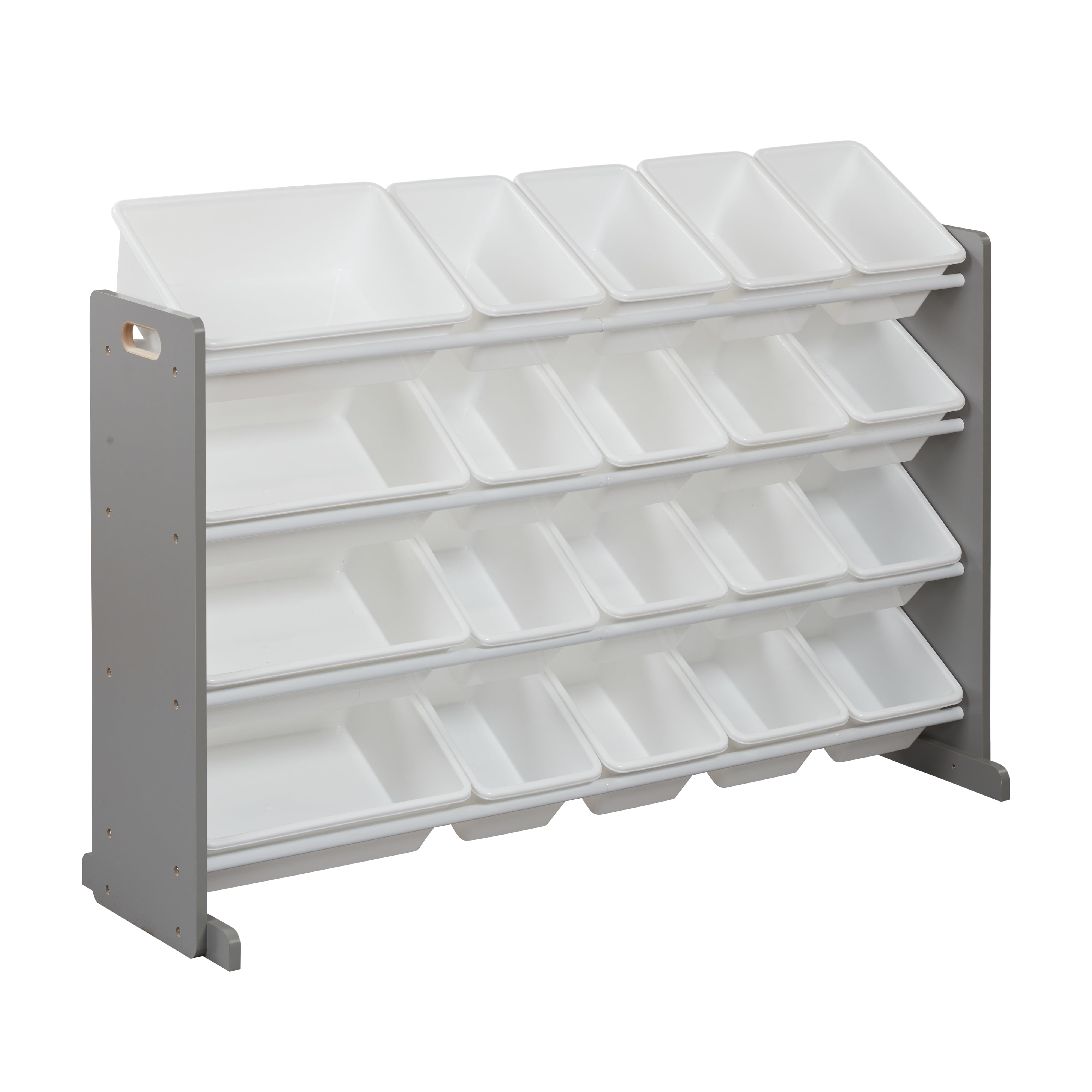 ECR4Kids 4-Tier Organizer with 20 Bins, Grey/White - Walmart.com