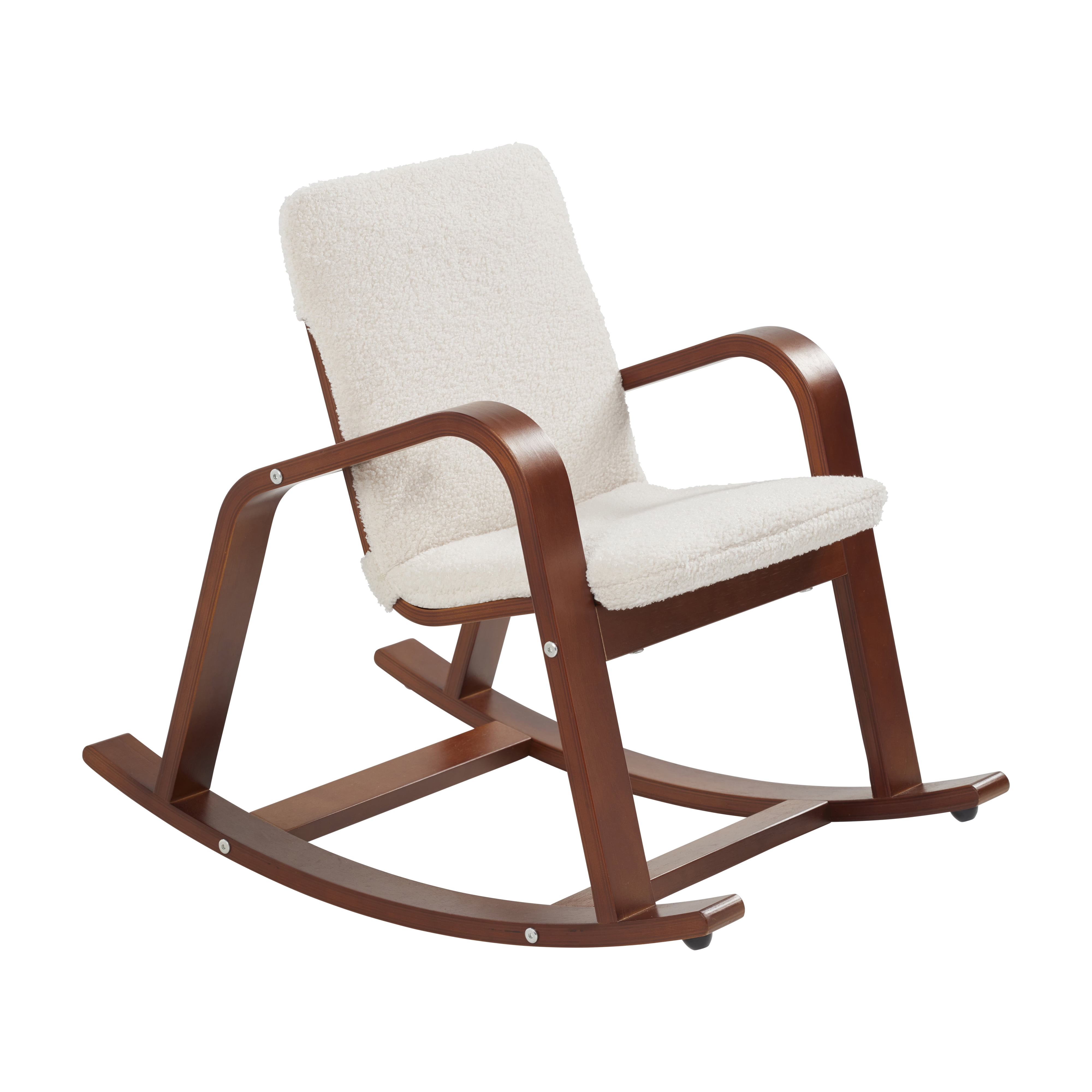 ECR4Kids Bentwood Reading Rocking Chair with Armrests and Cushion ...