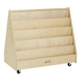 ECR4Kids Double-Sided Wooden Mobile Book Display and Storage ...