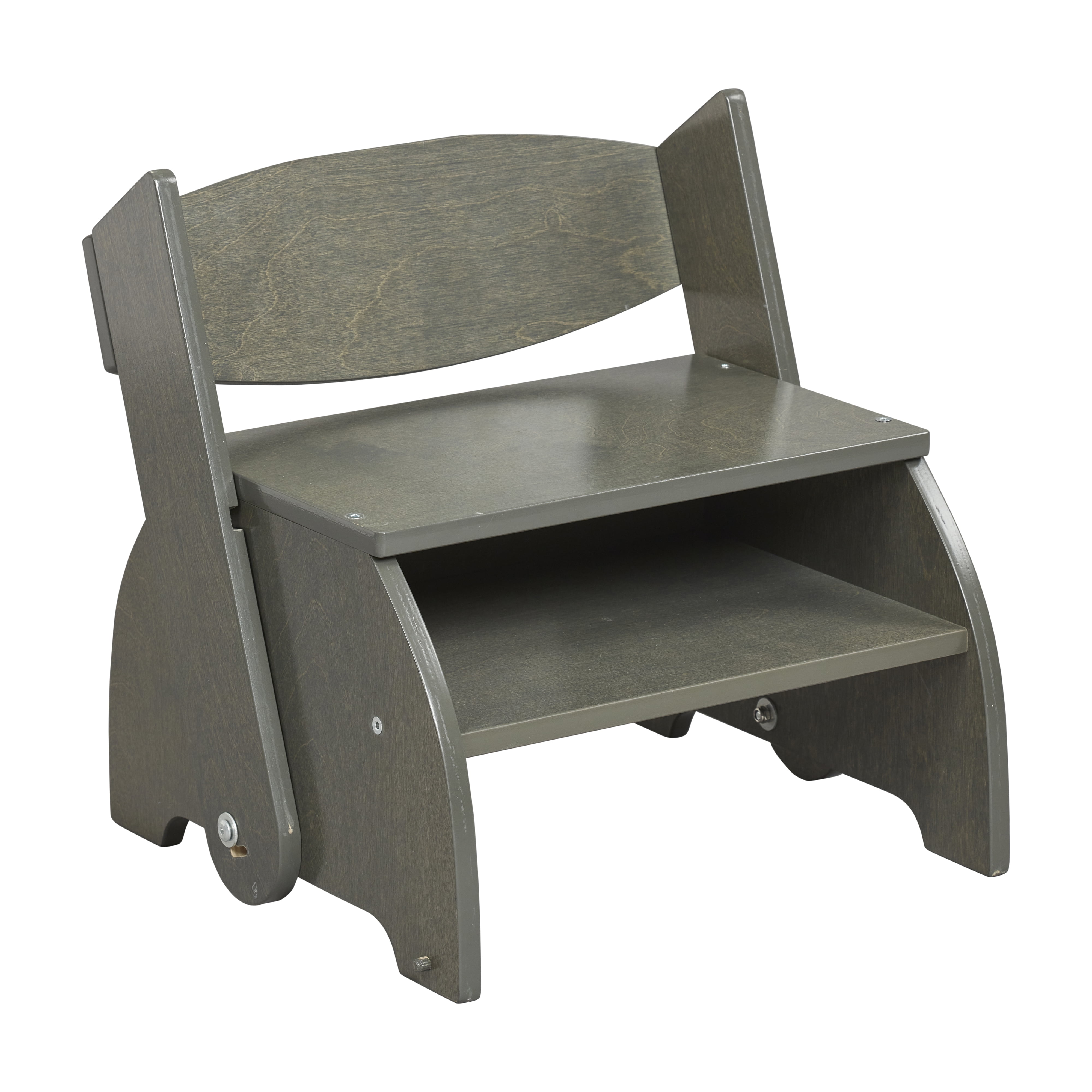 ECR4Kids Flip-Flop Step Stool and Chair, Grey Wash - Walmart.com