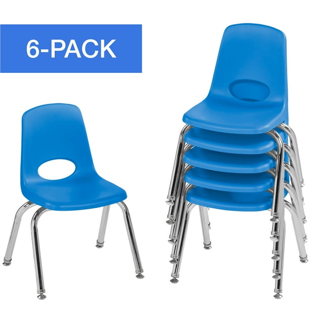 ECR4Kids School Stack Chair Chrome Legs, Multiple Sizes/Colors/Types ...