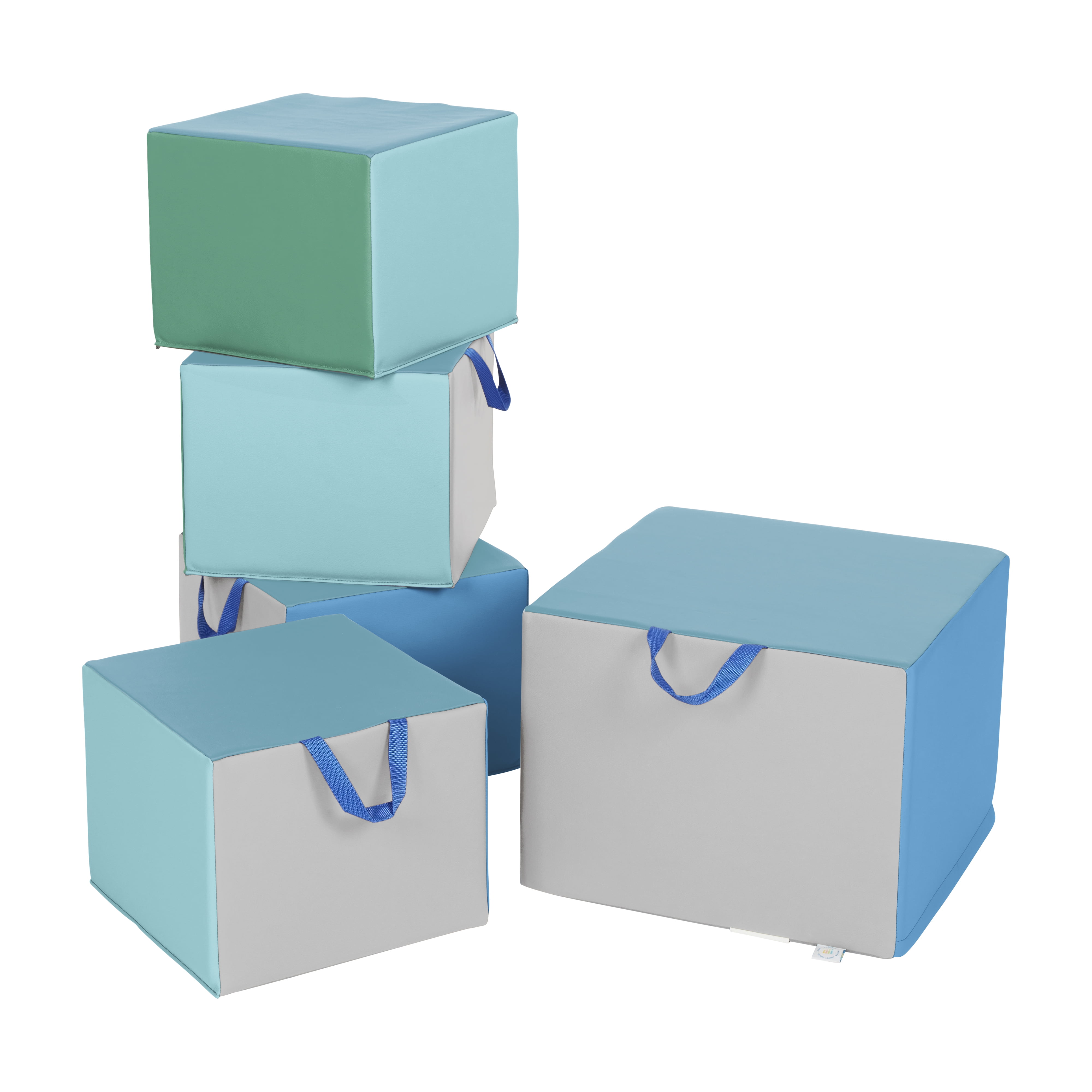 ECR4Kids SoftZone Cozy Cube Seating Set, Contemporary, 5-Piece ...