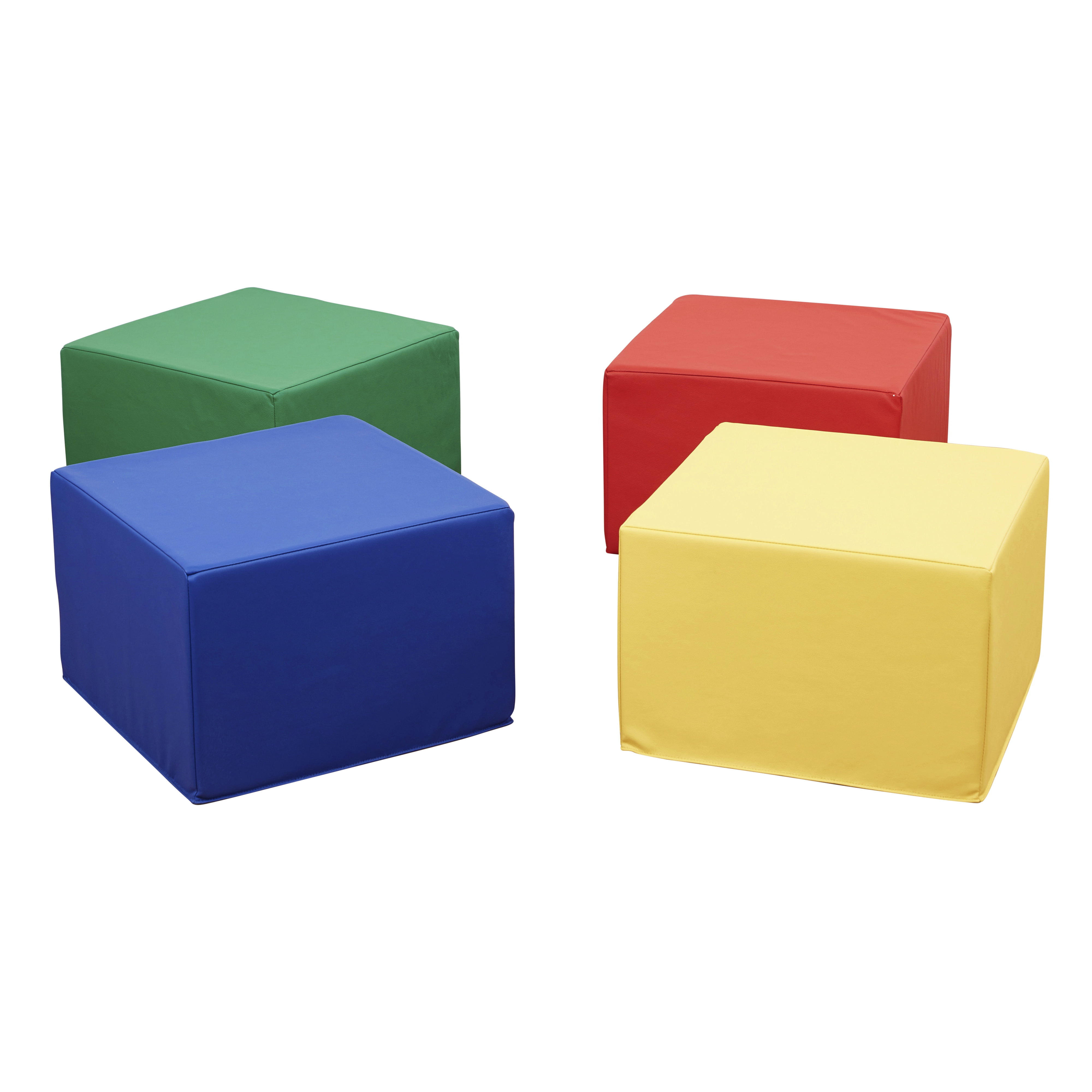 ECR4Kids SoftZone Square Foam Ottoman Seating Set, Classroom Furniture ...