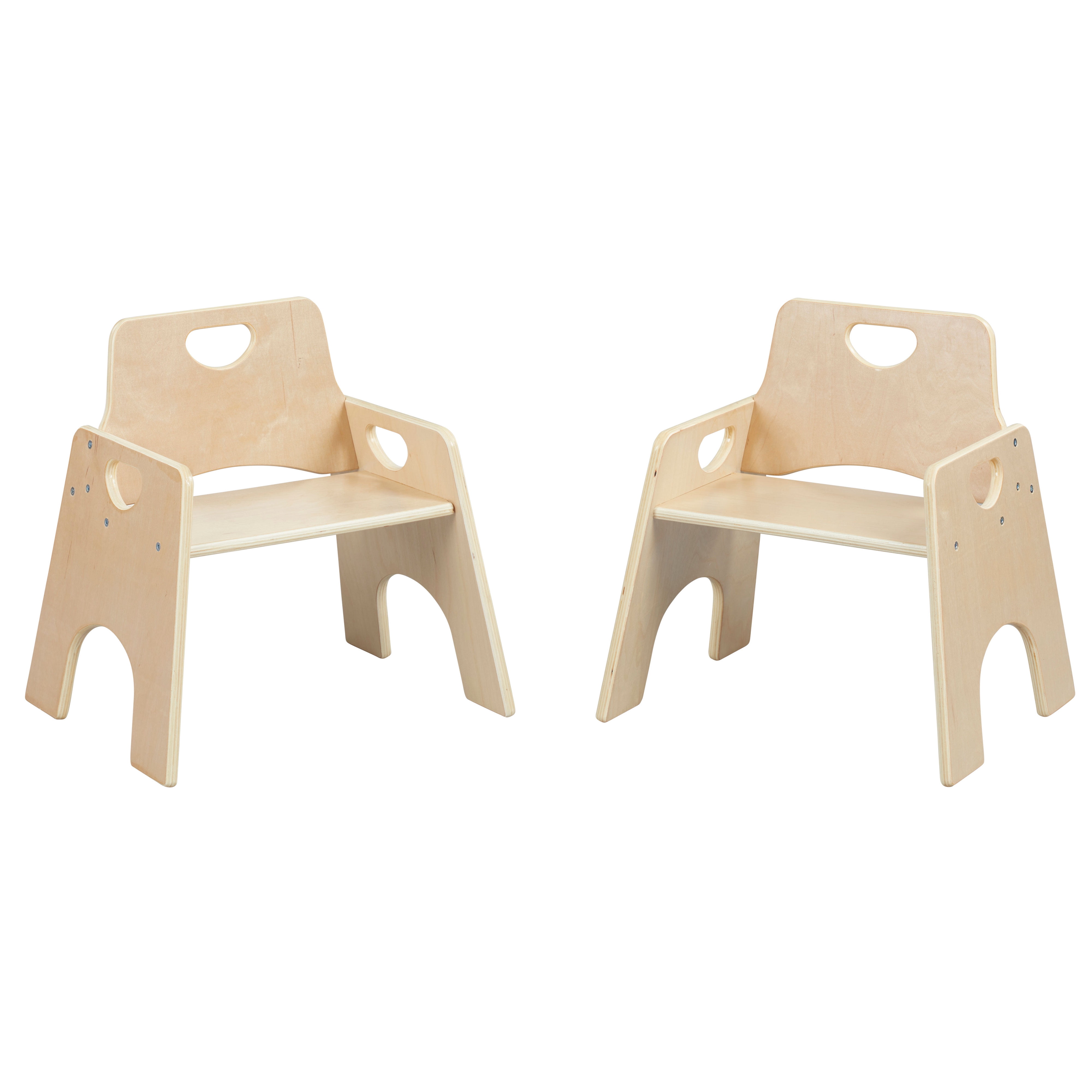 ECR4Kids Stackable Wooden Toddler Chairs for Kids, Ideal for Daycare ...