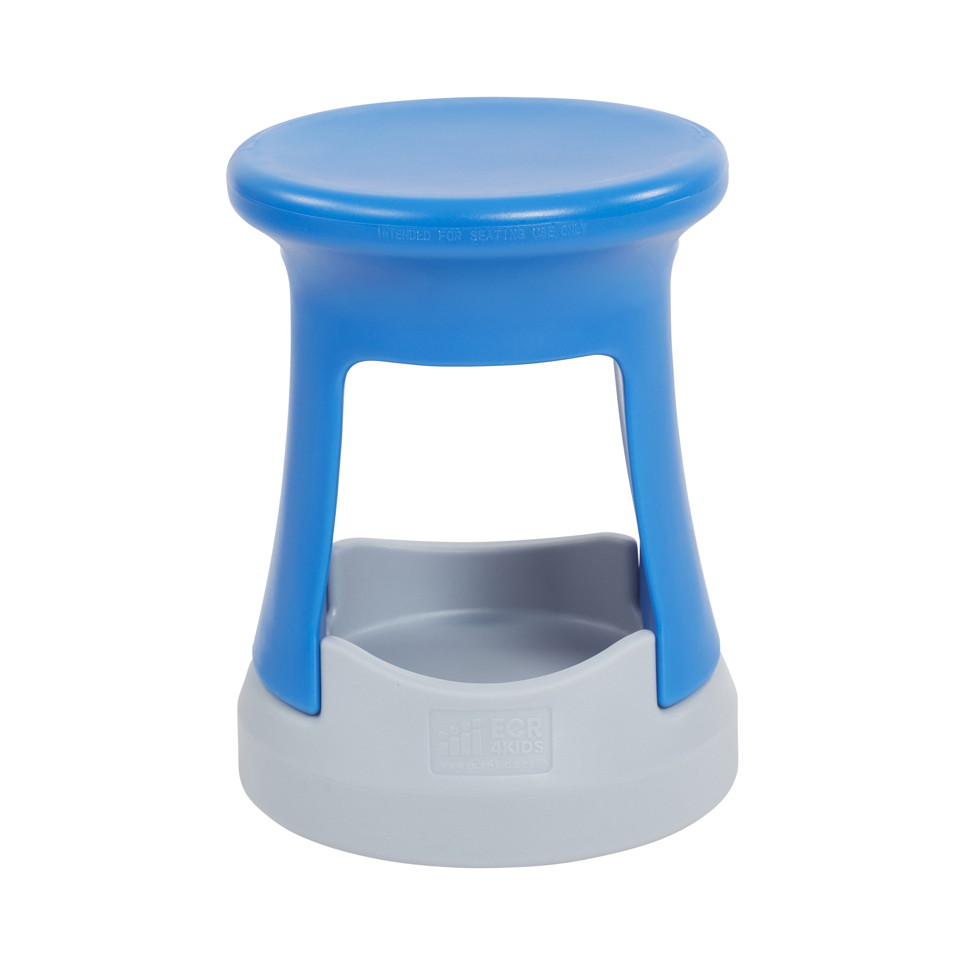ECR4Kids Storage Wobble Stool, 18in Seat Height, Blue/Light Grey ...