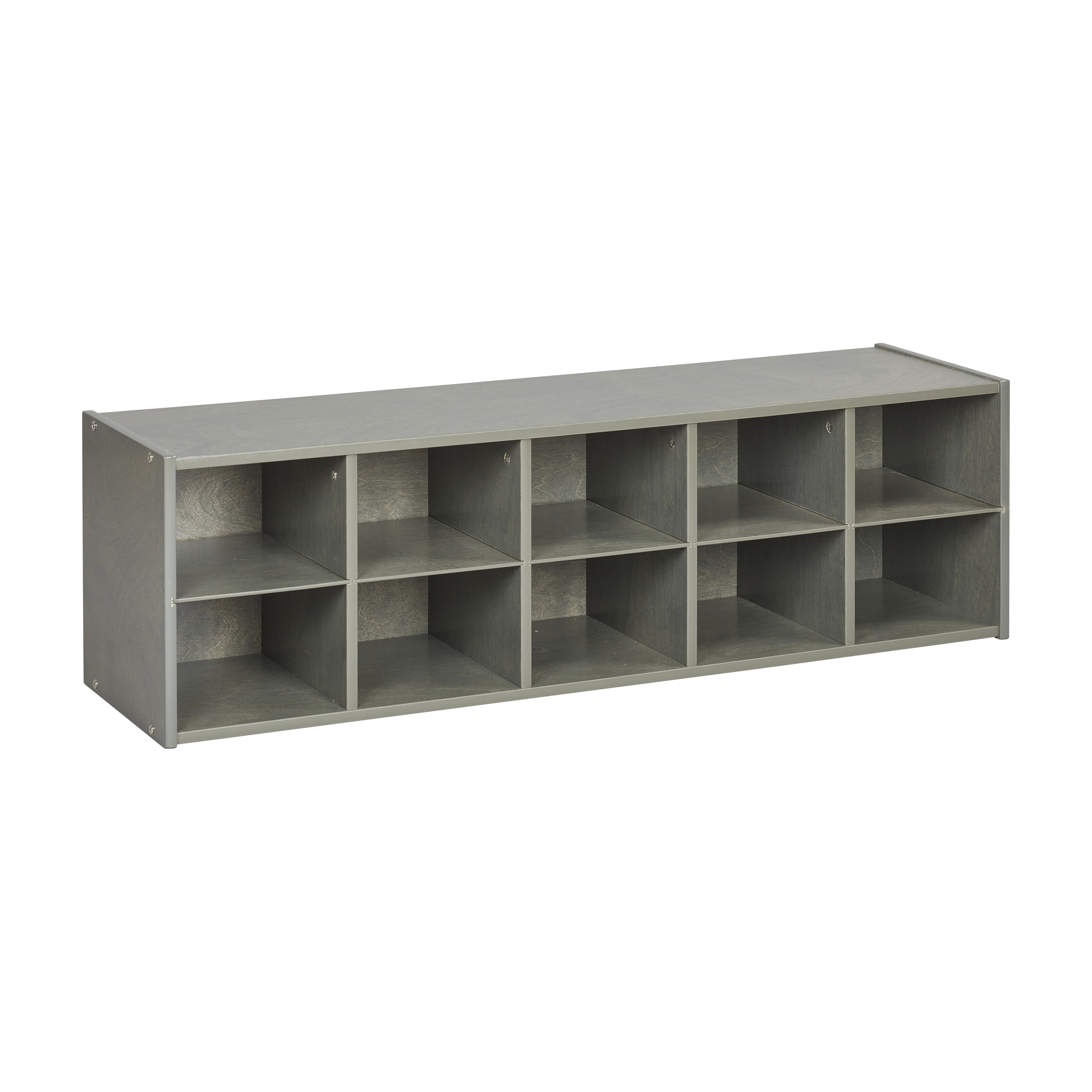 ECR4Kids Streamline 10 Cubby Tray Cabinet and 10 Scoop Front Bins, 2x5 ...