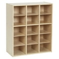 ECR4Kids Streamline 15 Cubby Tray Storage Cabinet, 5x3, Classroom ...