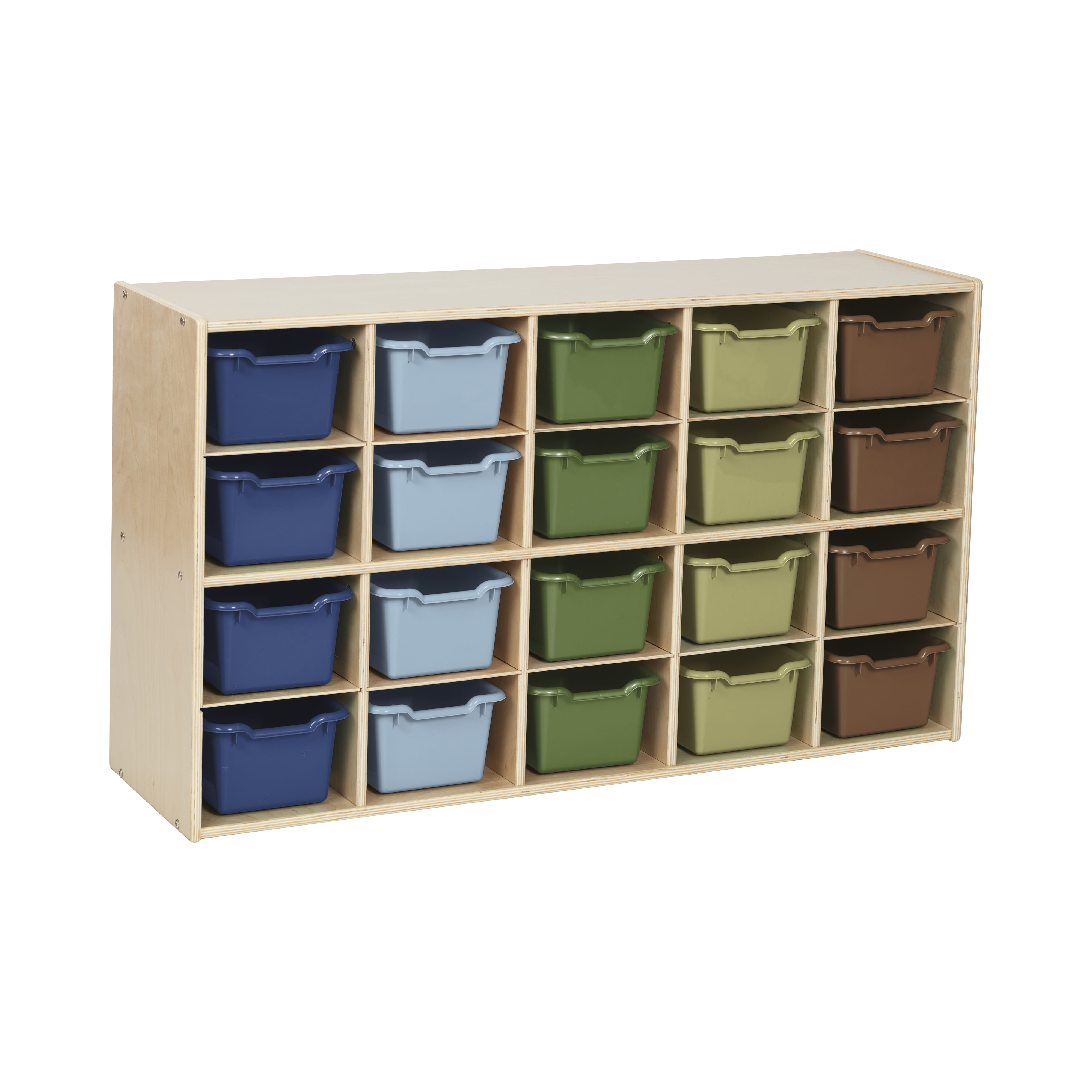 Streamline 20 Cubby Tray Storage Cabinet with 20 Scoop Front Storage ...