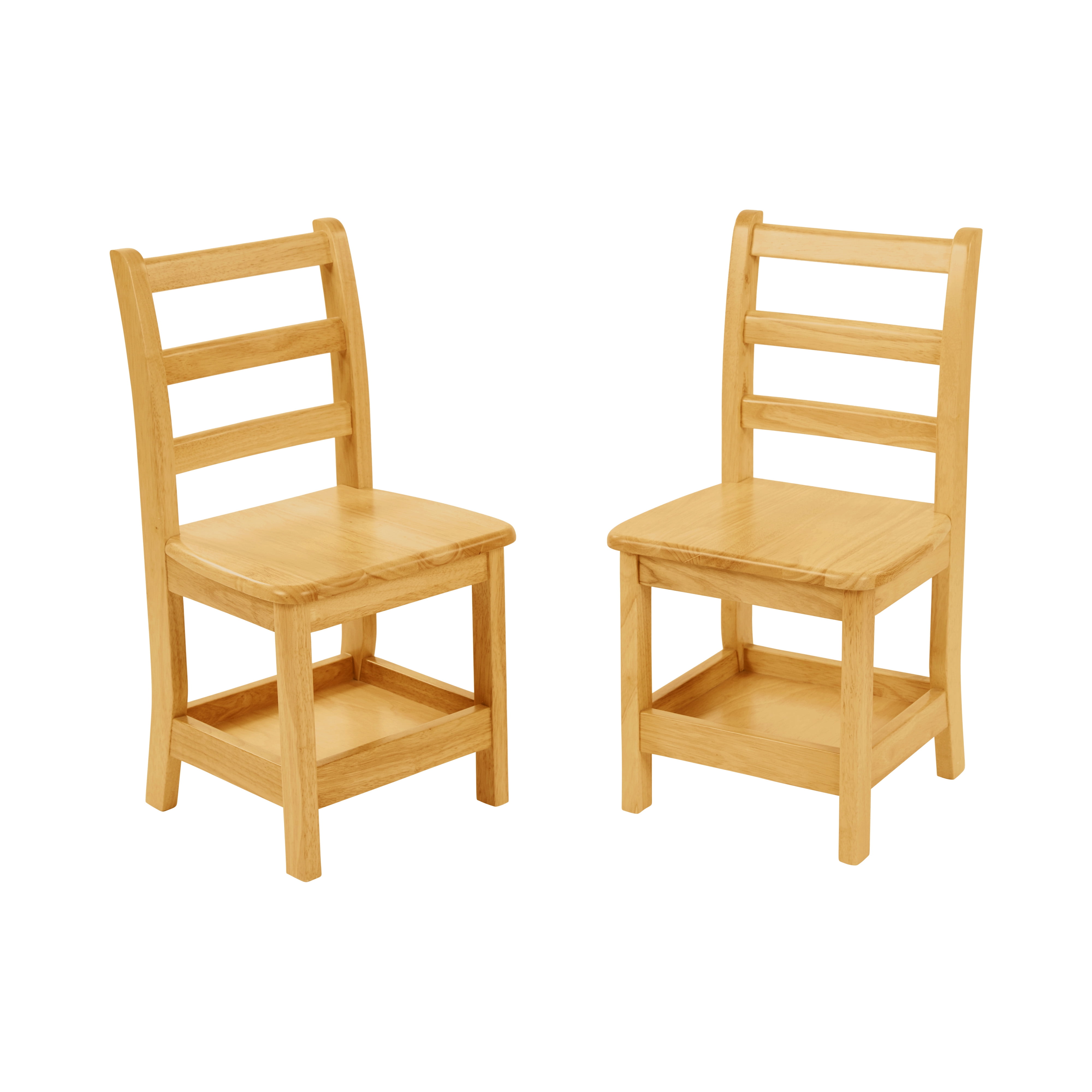 ECR4Kids Kid Wooden School Furniture Set, Three Rung Ladderback Chair ...