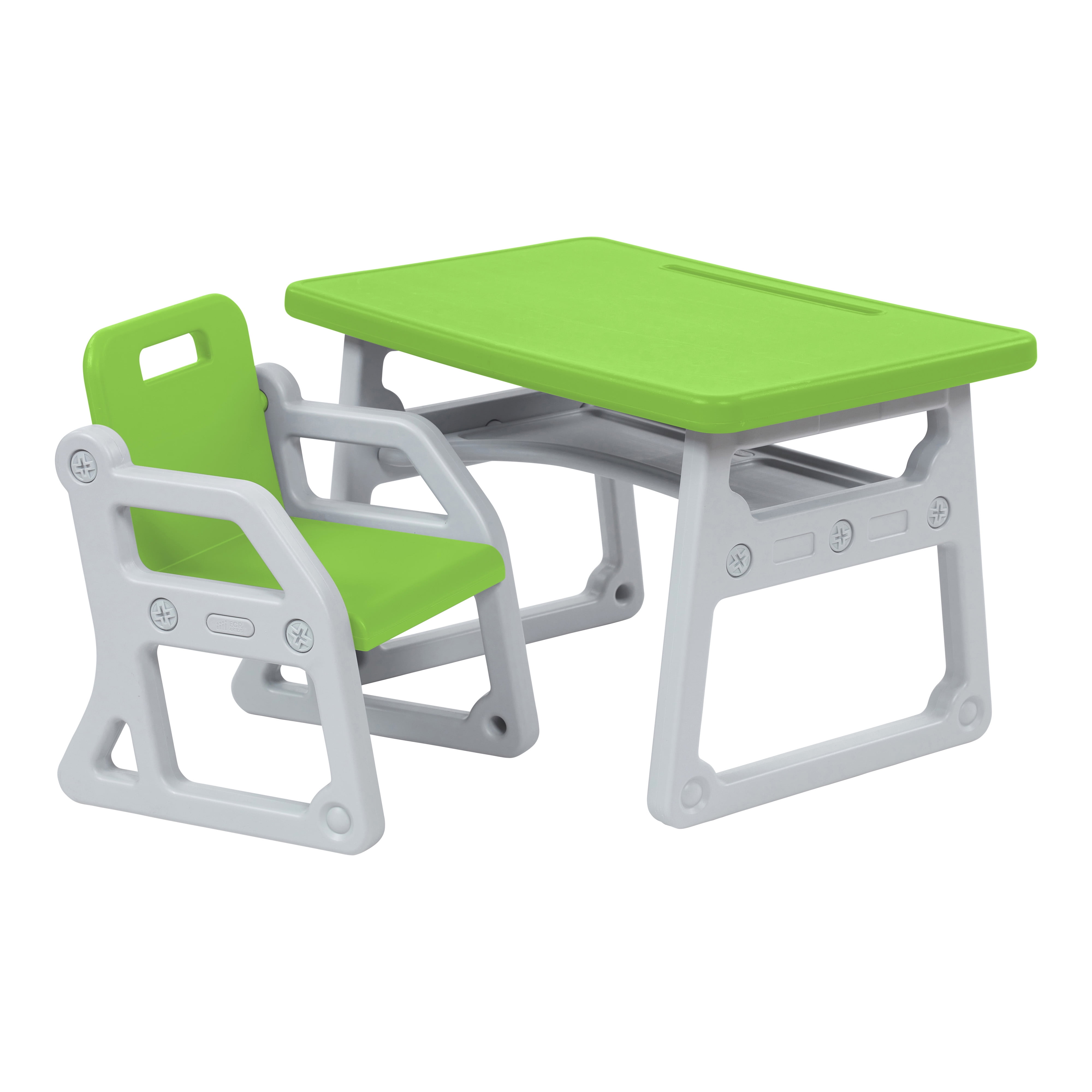 ECR4Kids Toddler Plus Desk and Chair Set, Childrens Furniture, Grassy ...