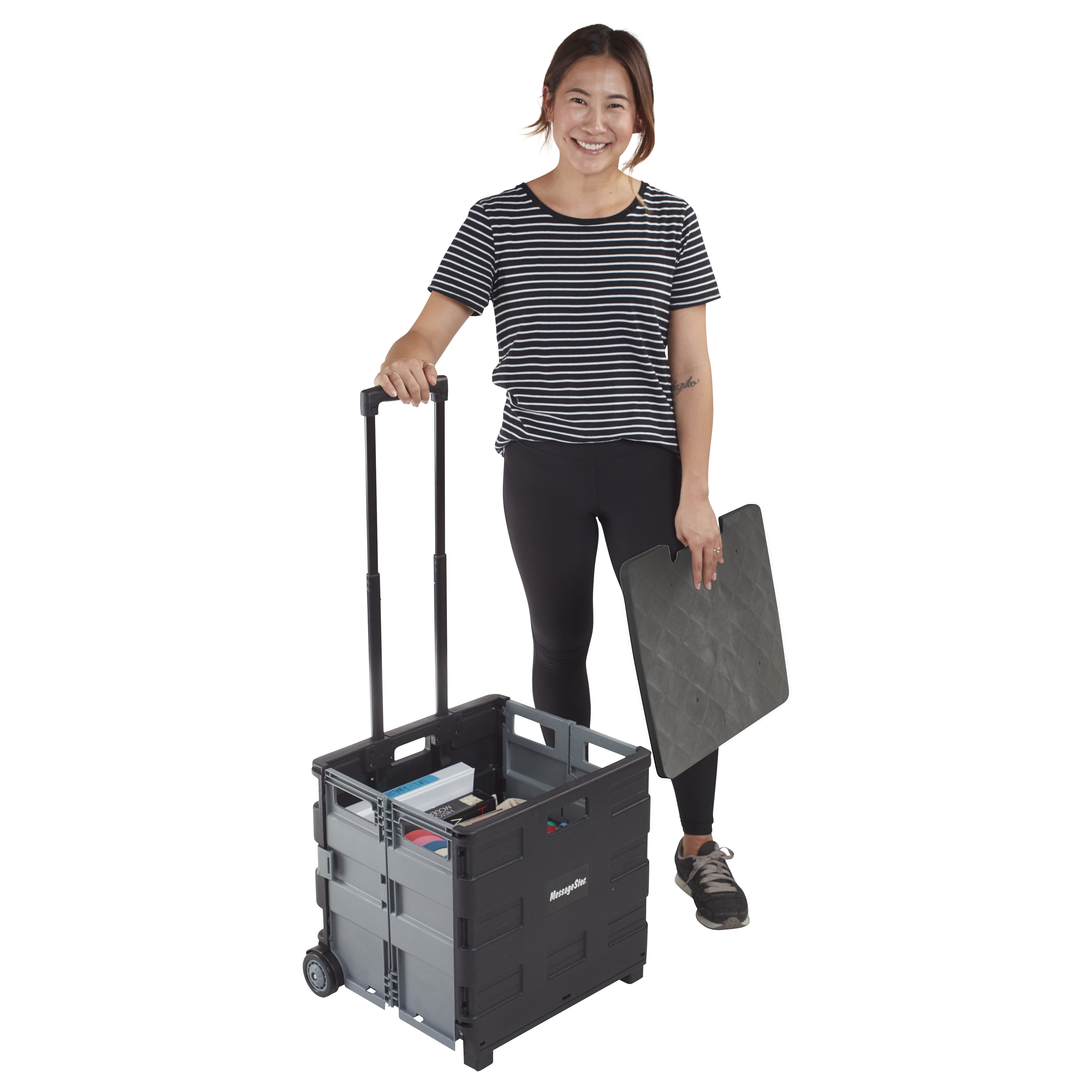 ECR4Kids Universal Rolling Cart with Lid - Folding Mobile Organizer for ...