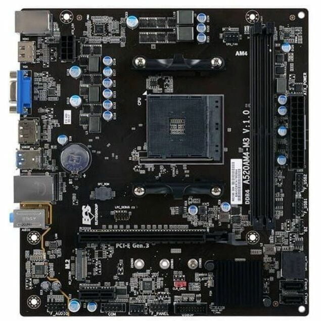 ECS A520AM4-M3_M3D Desktop Motherboard, AMD A520 Chipset, Socket AM4 ...