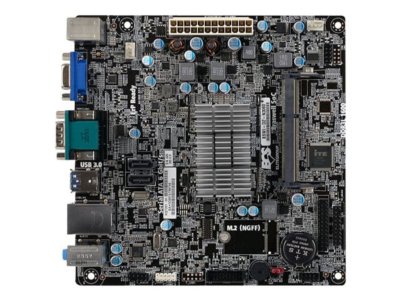 ECS BSWI-D2-N3060 - 2.0 - motherboard - mini ITX - Intel Celeron N3060 - USB 3.2 Gen 1 - Gigabit ...