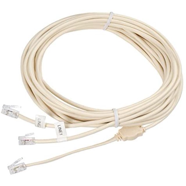 ECS RJ11 Line 1/Line 2 Phone Cable Splitter Adapter - Split a 2 Line ...