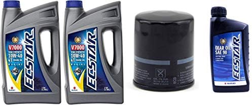 ECSTAR V7000 10W-40 Marine 4-Stroke Engine Oil, 2 Gal with 16510-61A31 ...