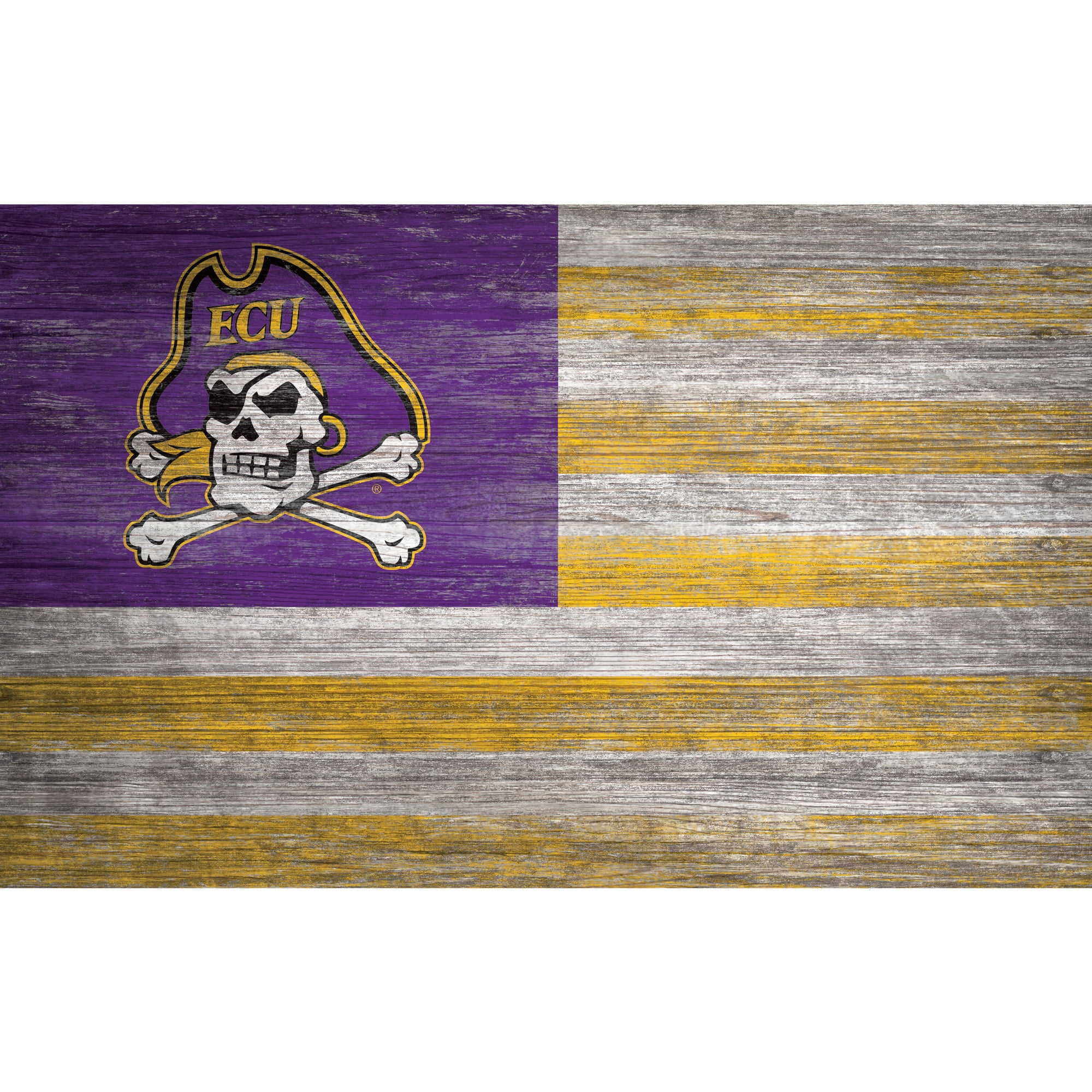 ECU Pirates 11'' x 19'' Distressed Flag Sign - Walmart.com