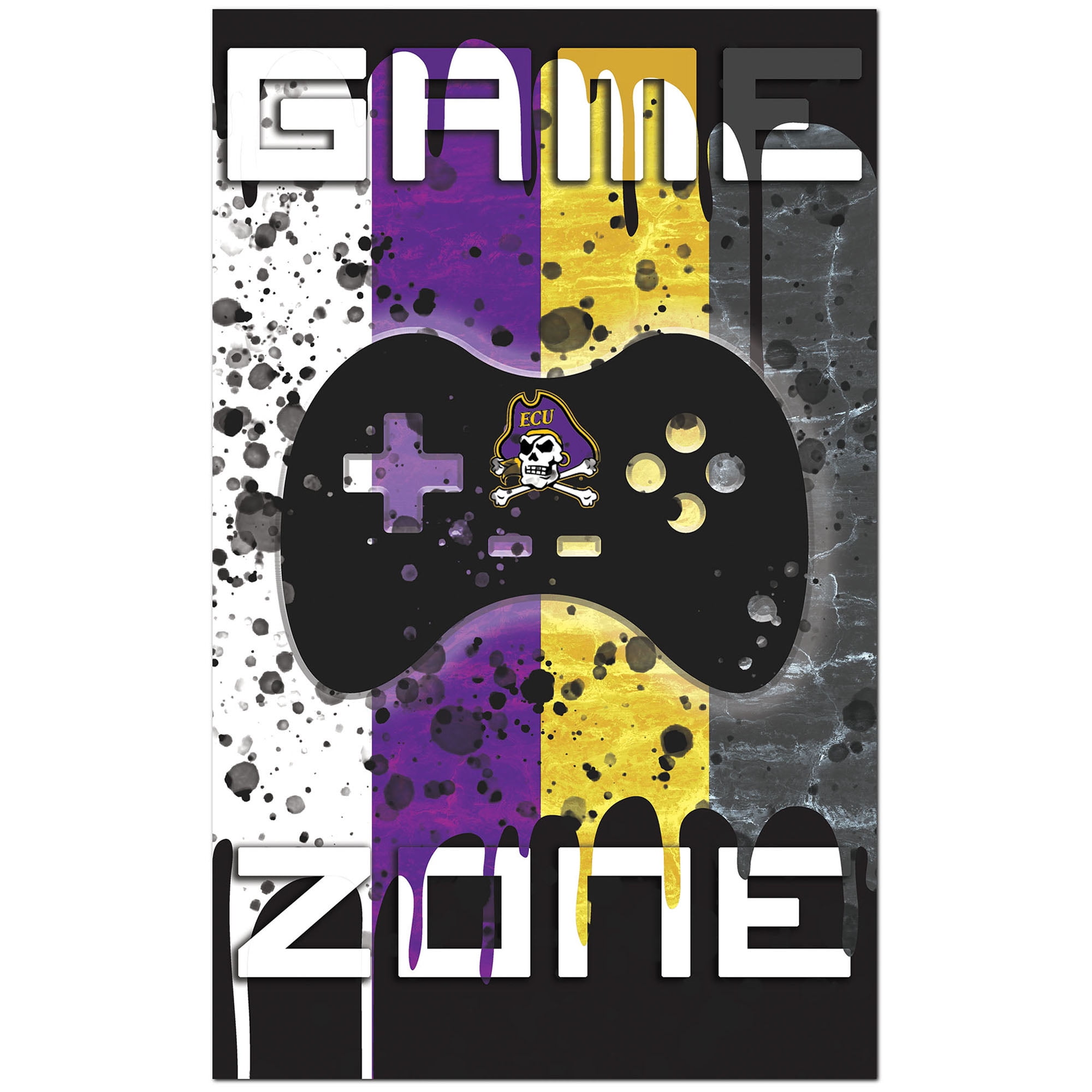 ECU Pirates 11" x 19" Grunge Wall Art - Walmart.com