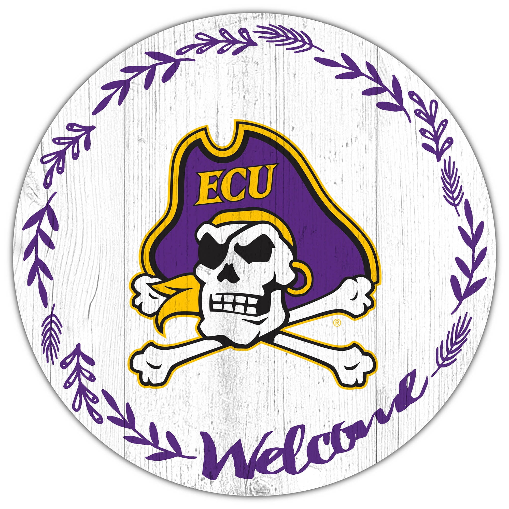 ECU Pirates 12" Welcome Circle Sign - Walmart.com