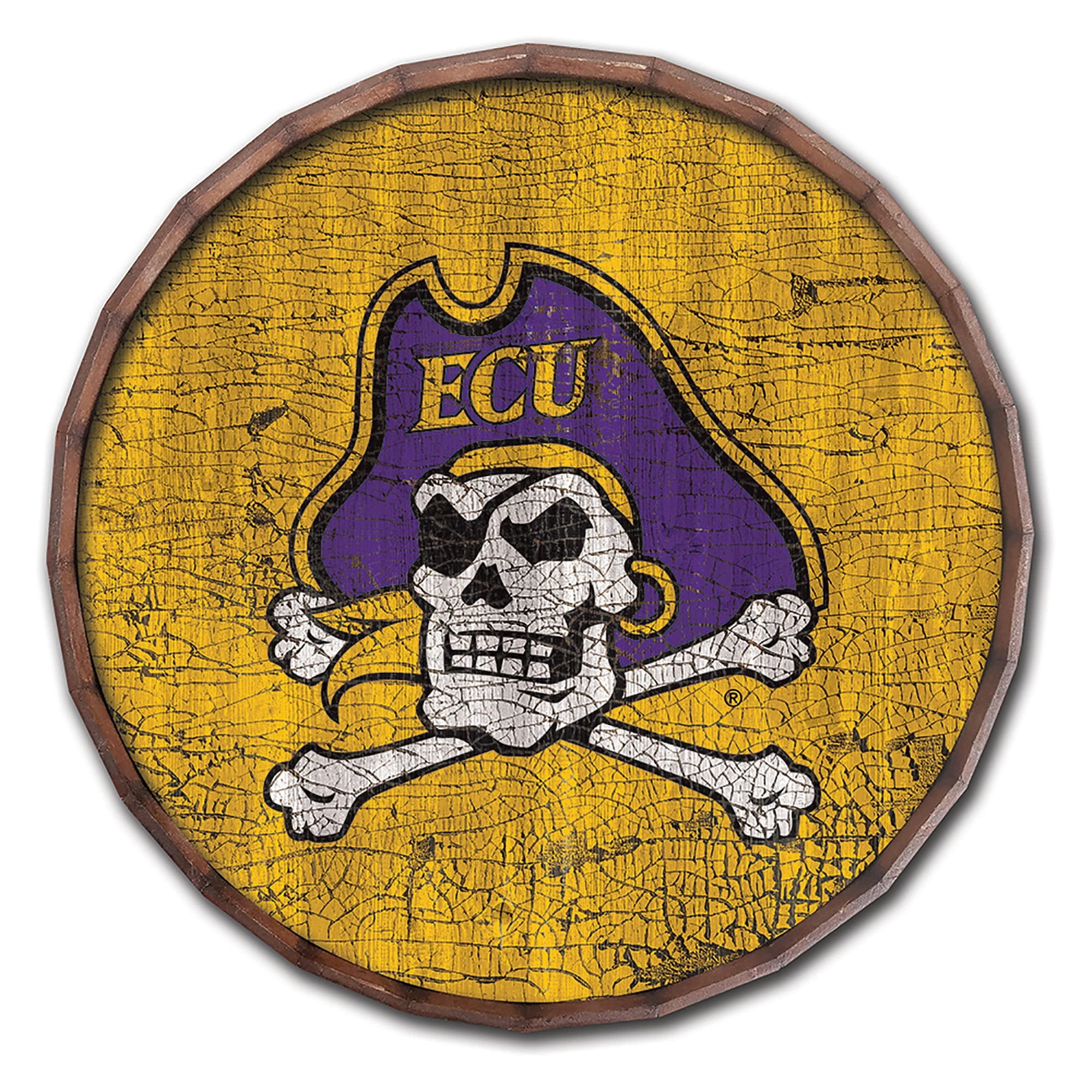 ECU Pirates 24" Cracked Color Barrel Top Sign - Walmart.com