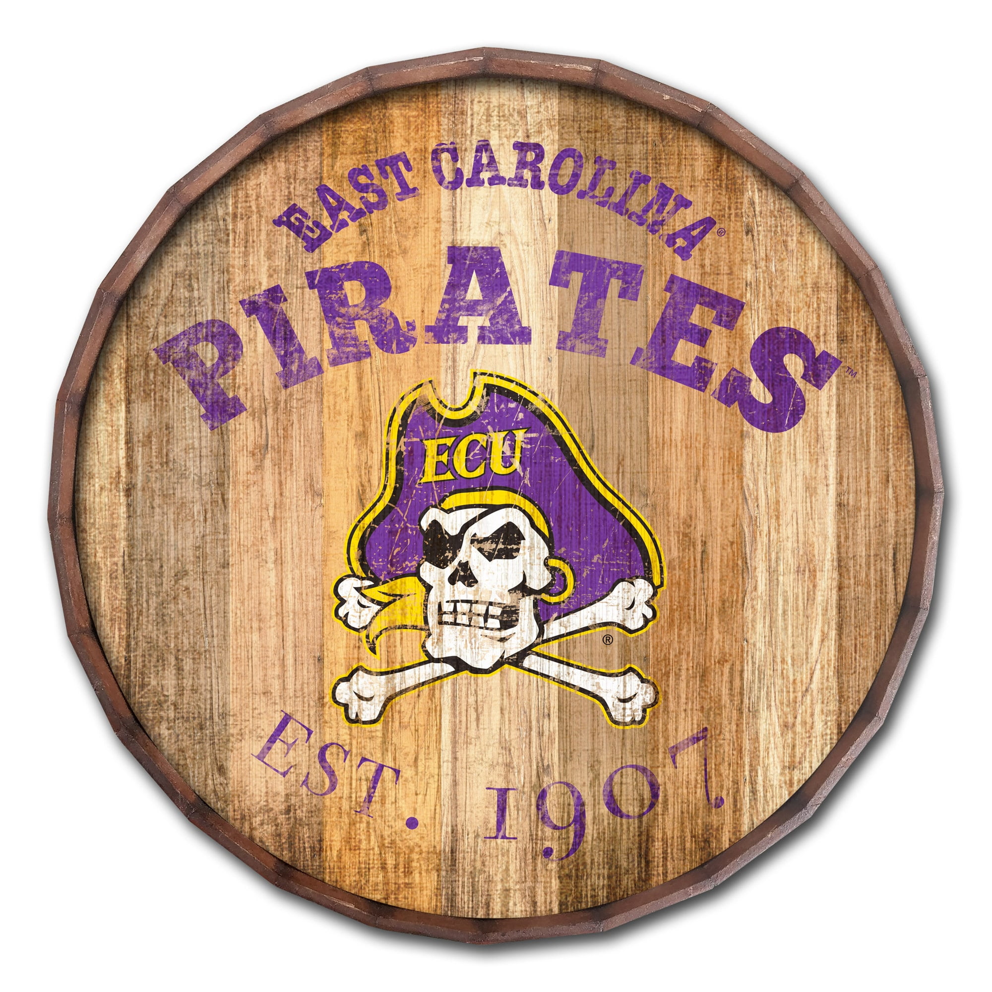 ECU Pirates 24'' Established Date Barrel Top - Walmart.com