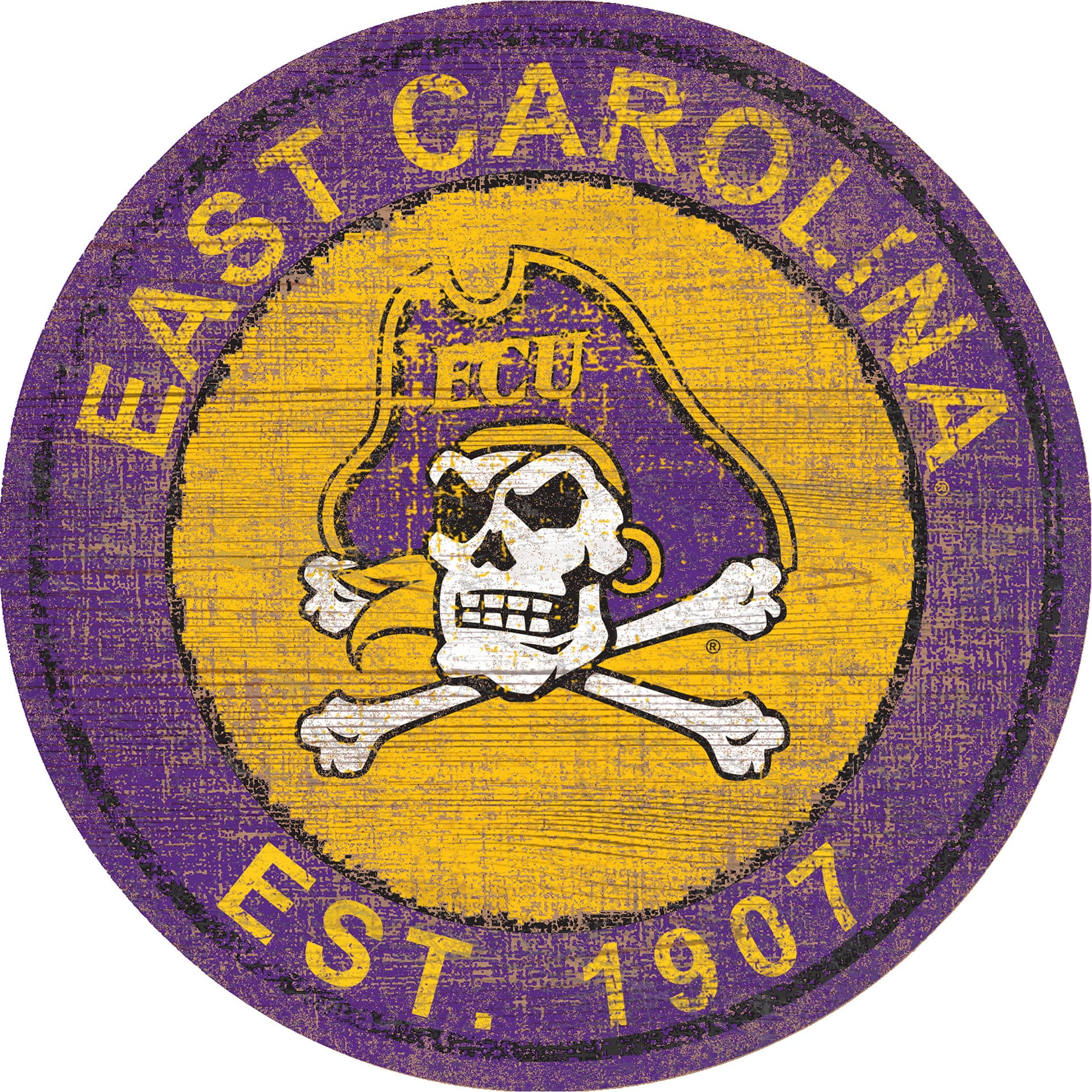 ECU Pirates 24'' Round Heritage Logo Sign - Walmart.com
