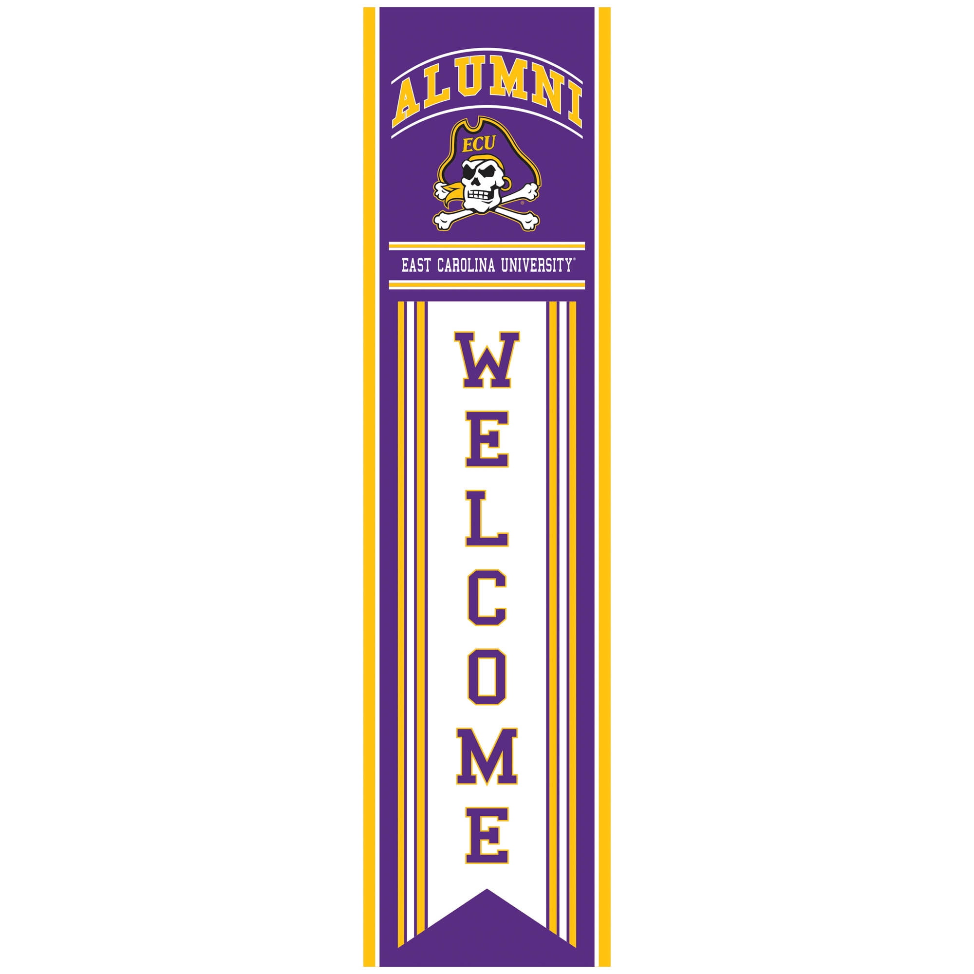 ECU Pirates 47" Alumni Porch Leaner Welcome Wall Sign - Walmart.com