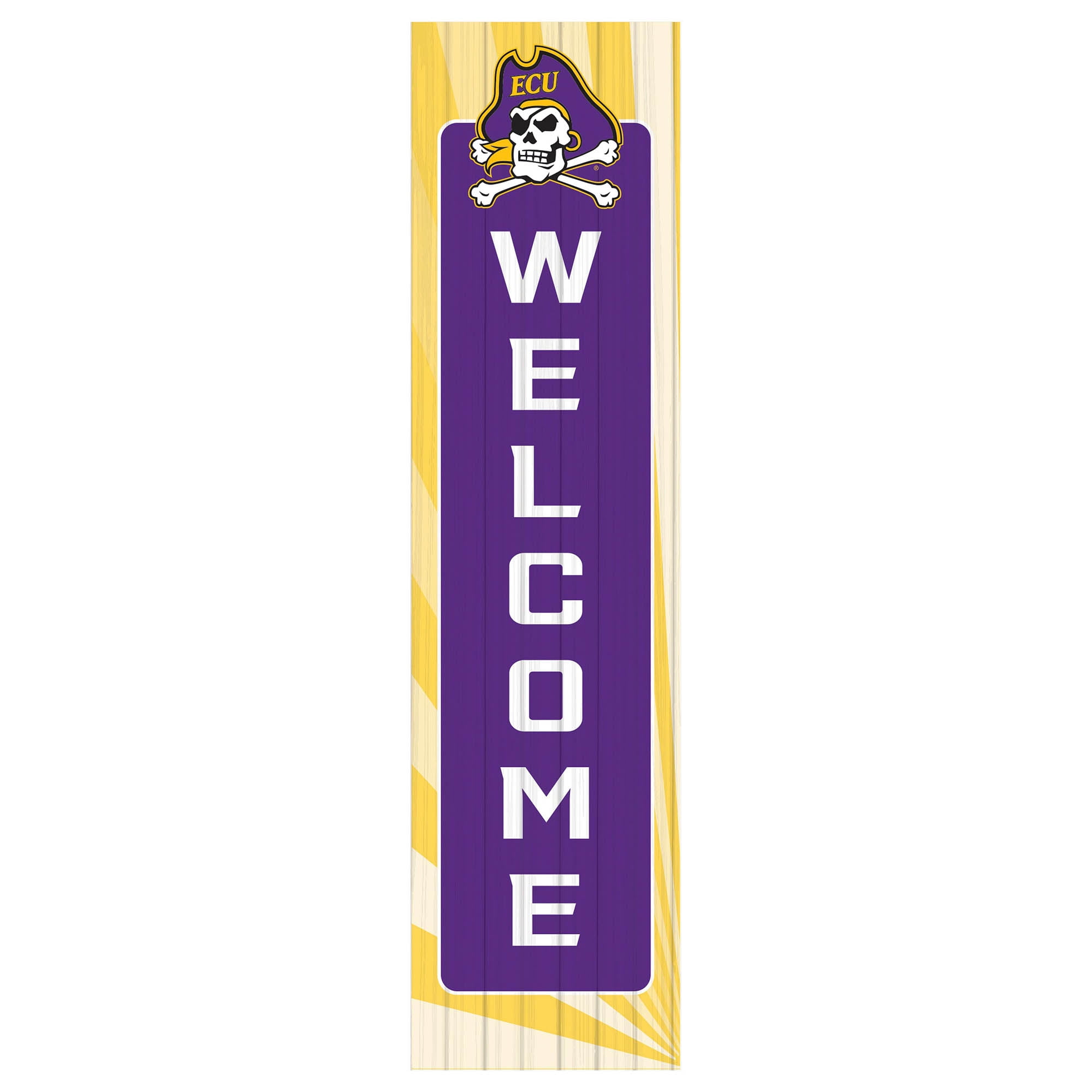 ECU Pirates 47" Color Waves Porch Leaner Welcome Wall Sign - Walmart.com
