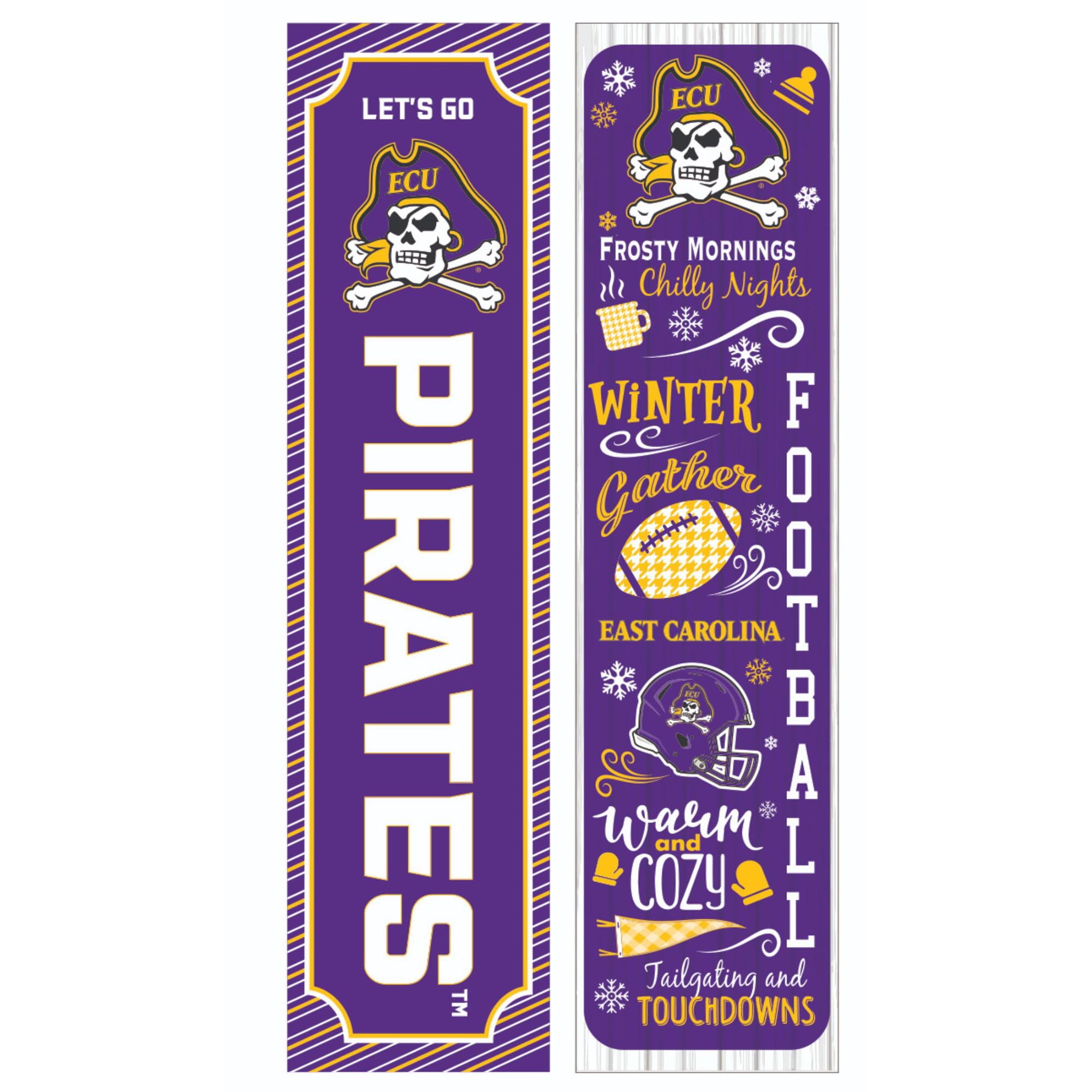 ECU Pirates 47" Double Sided Winter Leaner Fan Sign - Walmart.com
