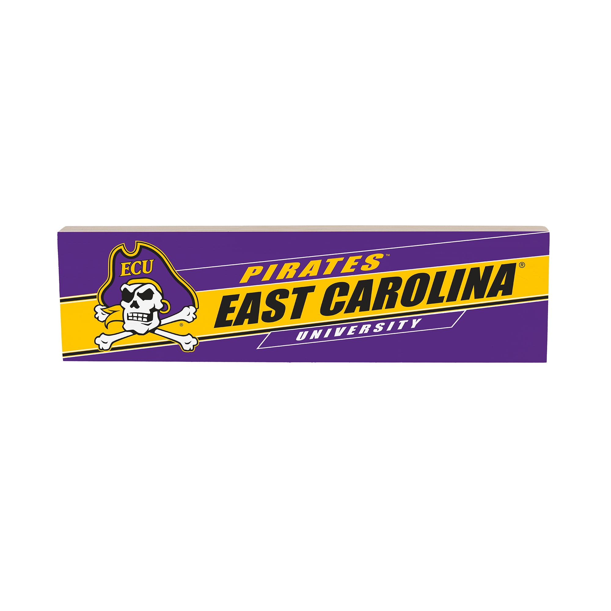 ECU Pirates 5" x 18" Shadow Logo Wood Mantle Sign - Walmart.com