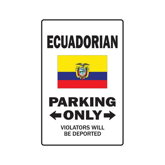 ECUADORIAN Parking Aluminum Sign ecuador amazon rainforest | Indoor ...