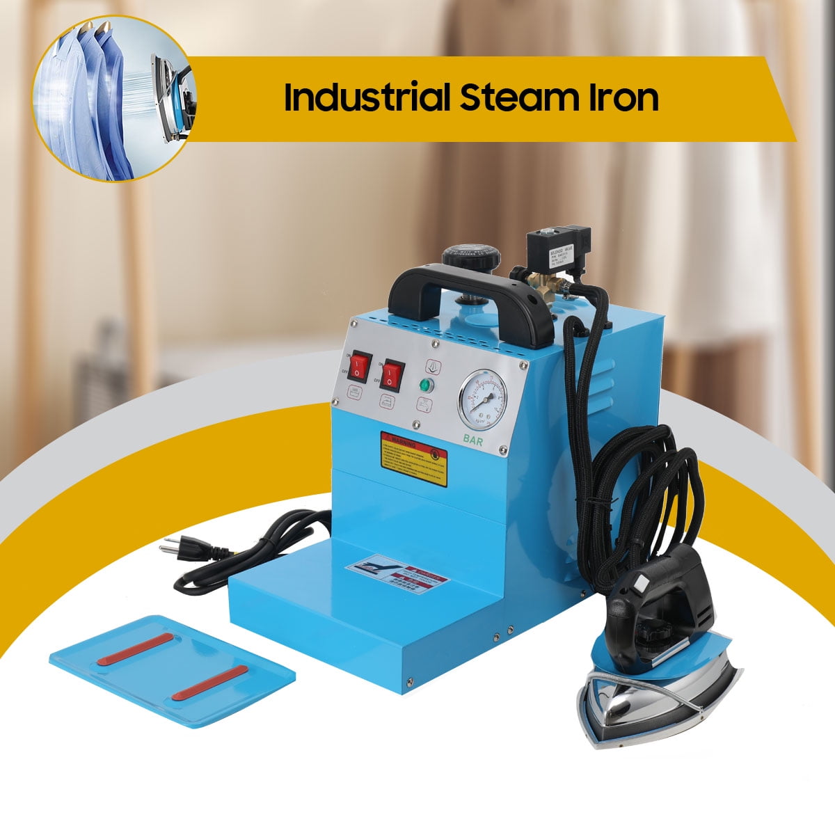 ECUTEE 110V Industrial Steam Iron & Boiler Station, 1600W Curtain ...